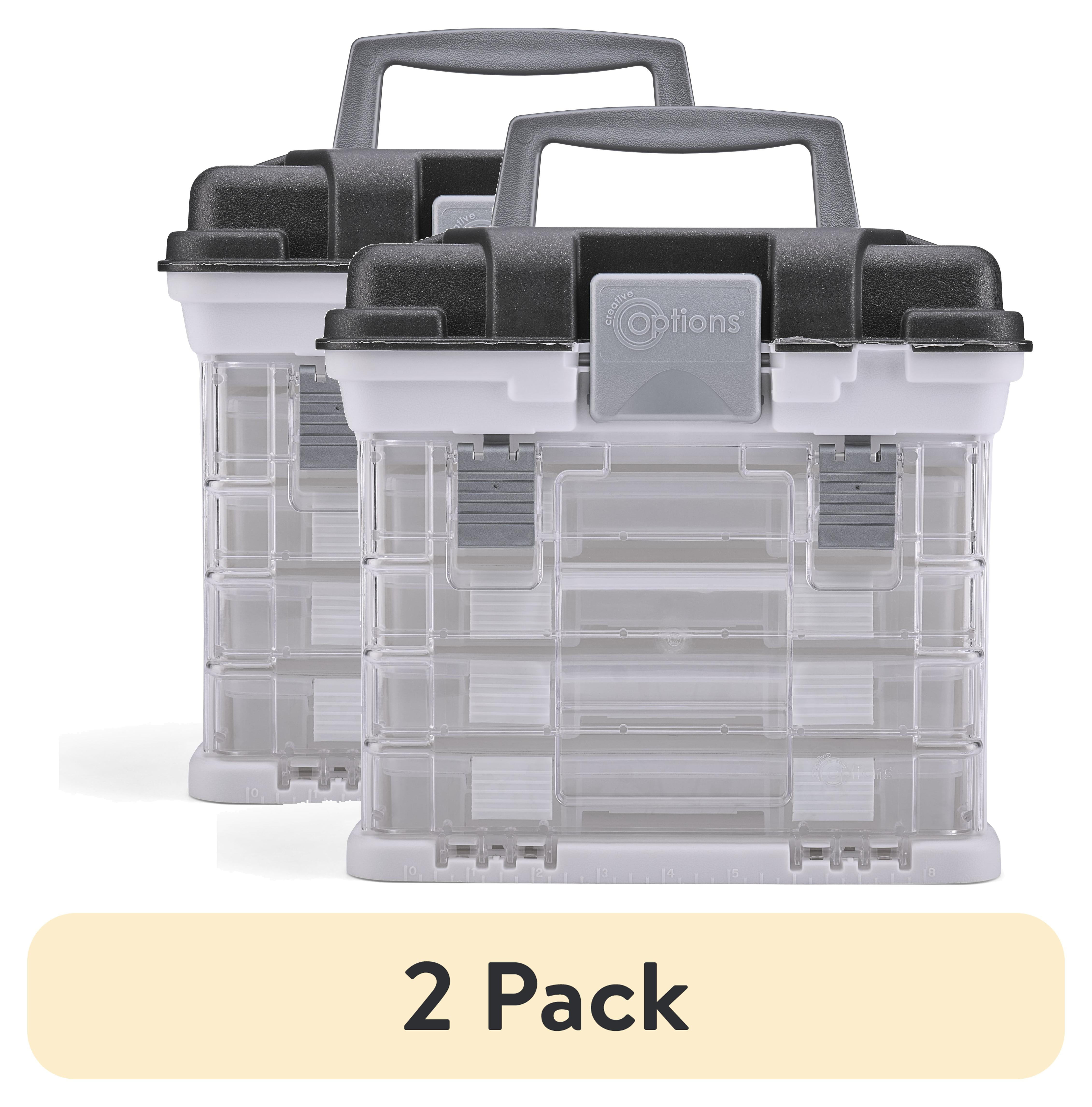 (2 pack) Creative Options White & Gray Small Rack Storage System, 1 ...