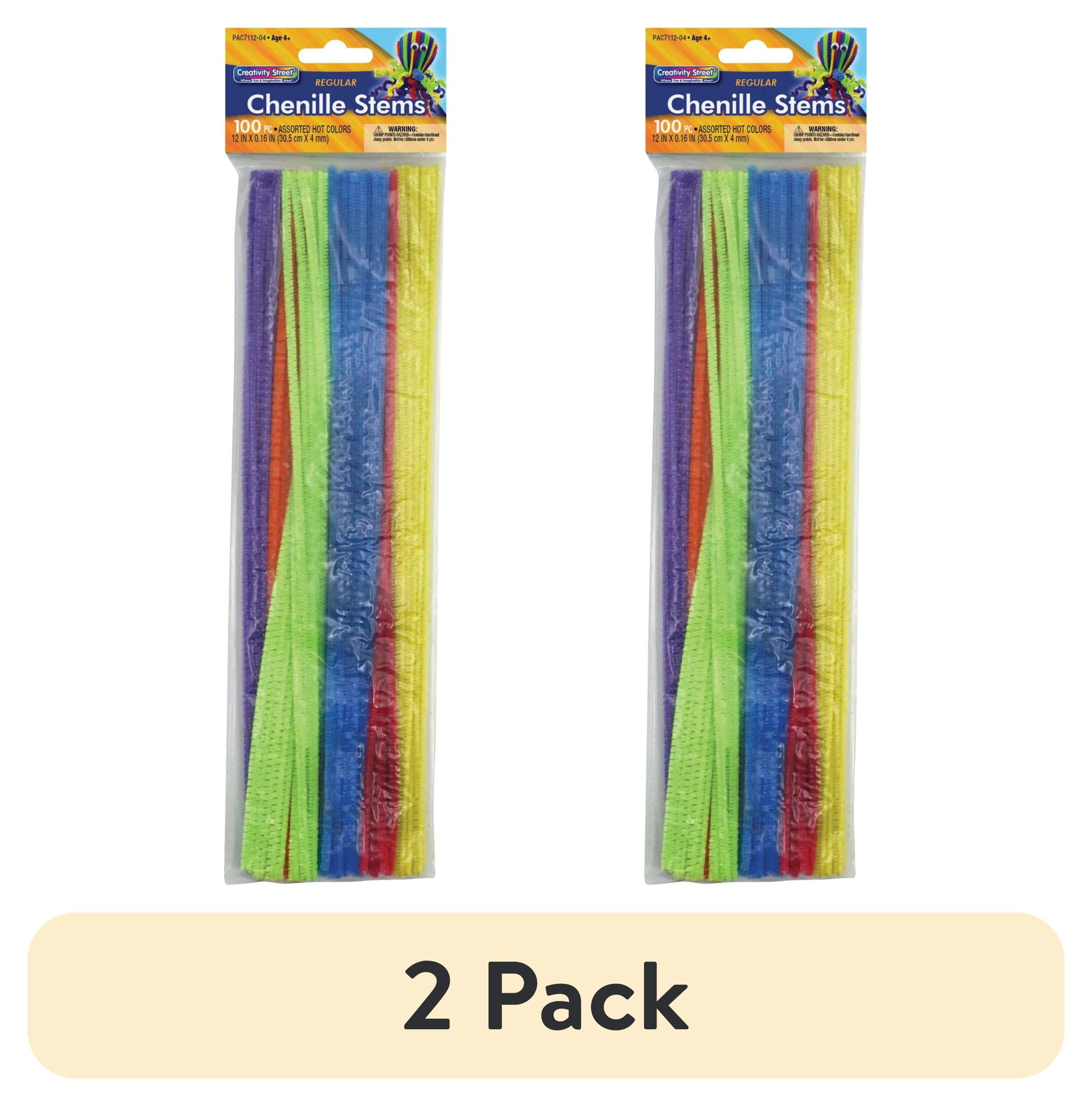(2 pack) Creativity Street Standard Chenille Stems, 1/8 x 12 Inches ...