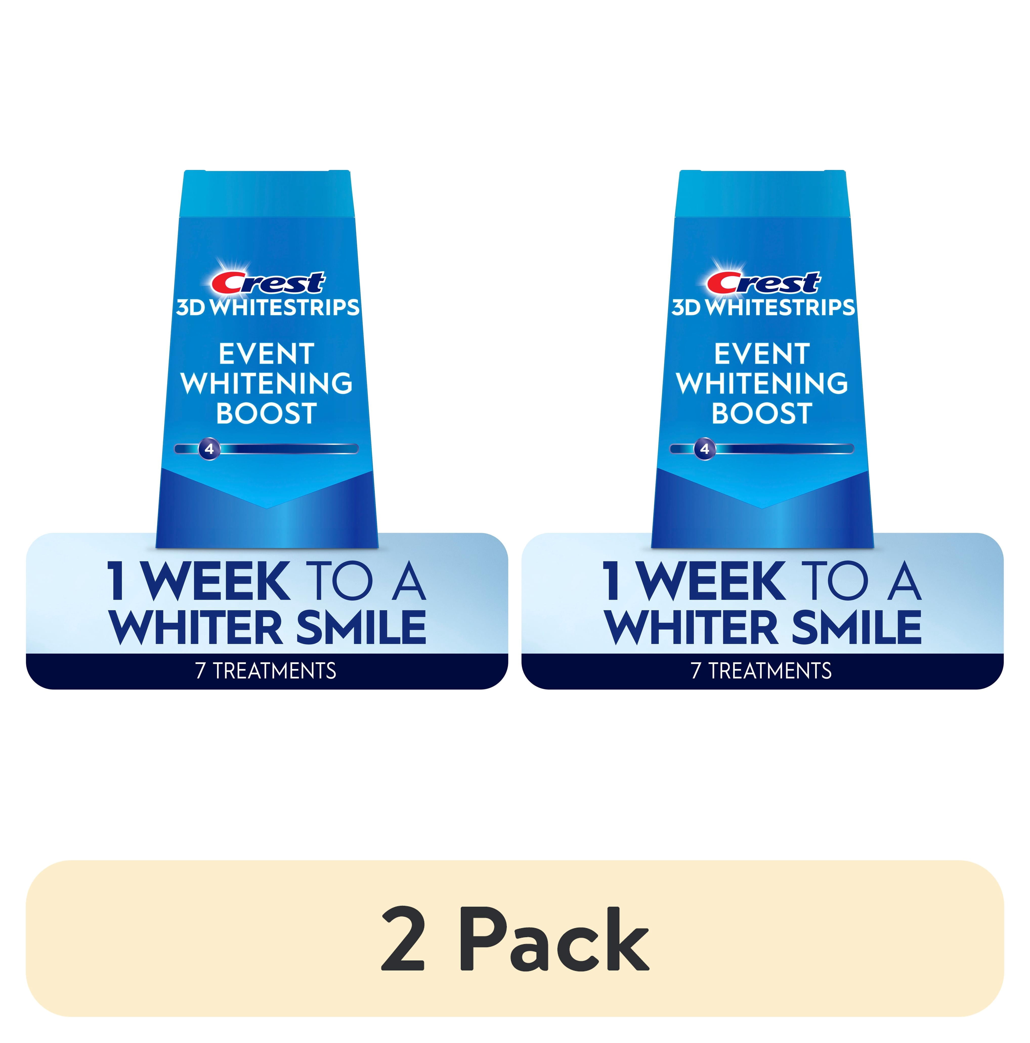 (2 pack) Crest 3DWhitestrips Event Teeth Whitening Kit, 7 Count ...