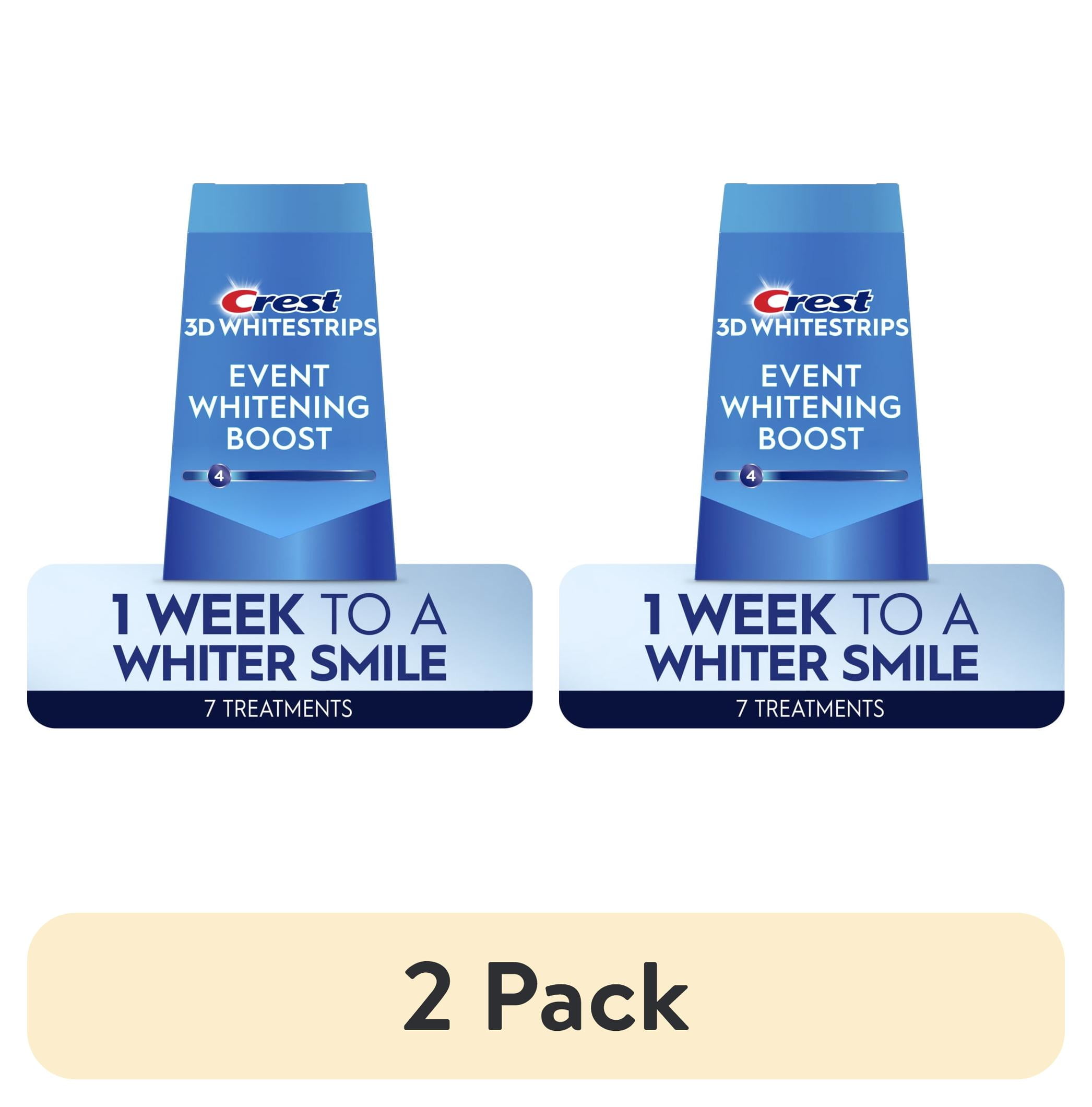 (2 pack) Crest 3DWhitestrips Event Whitening Boost At-Home Teeth ...