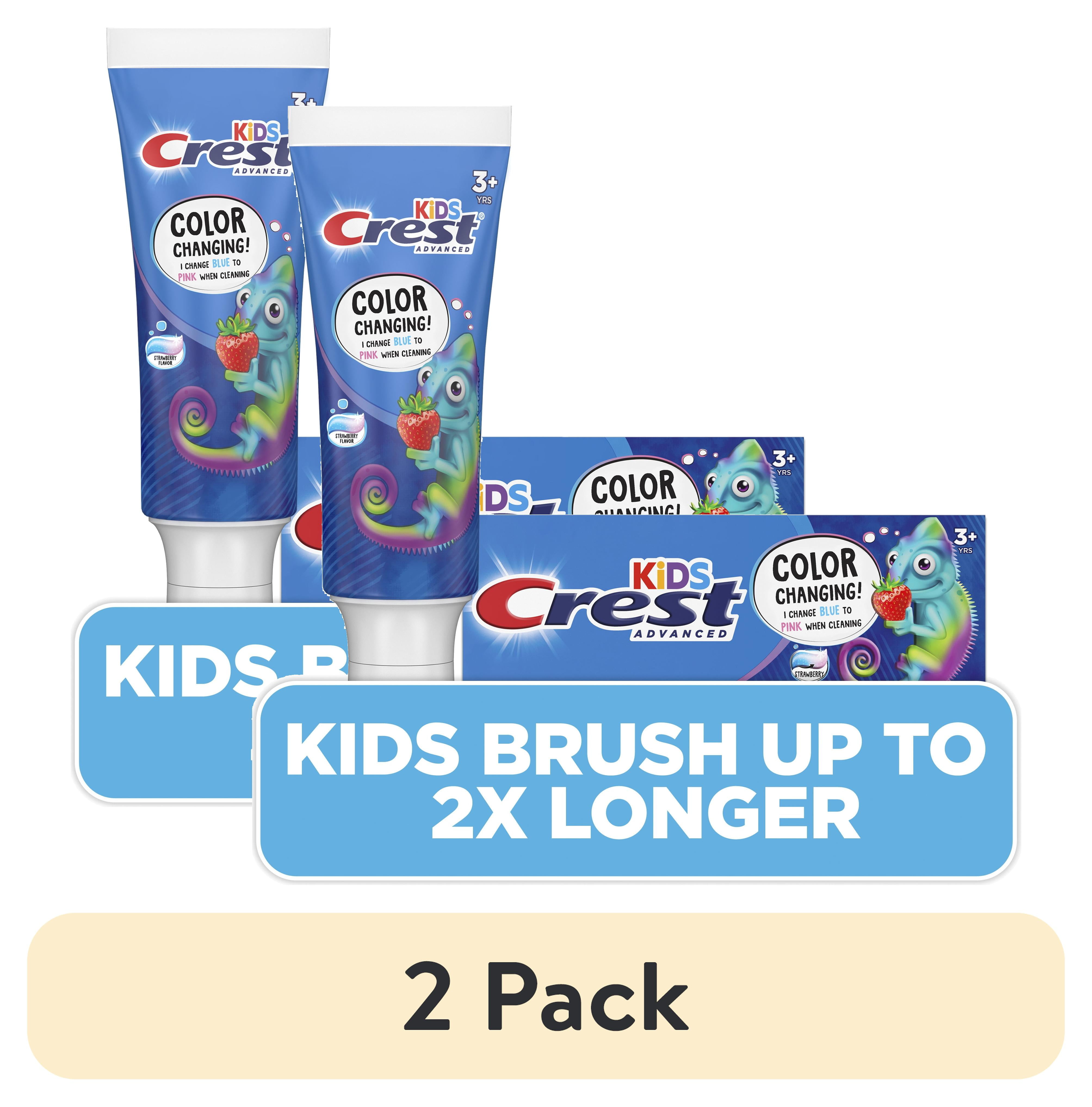 (2 pack) Crest Advanced Kid's Fluoride Toothpaste, Strawberry Flavor, 4 ...