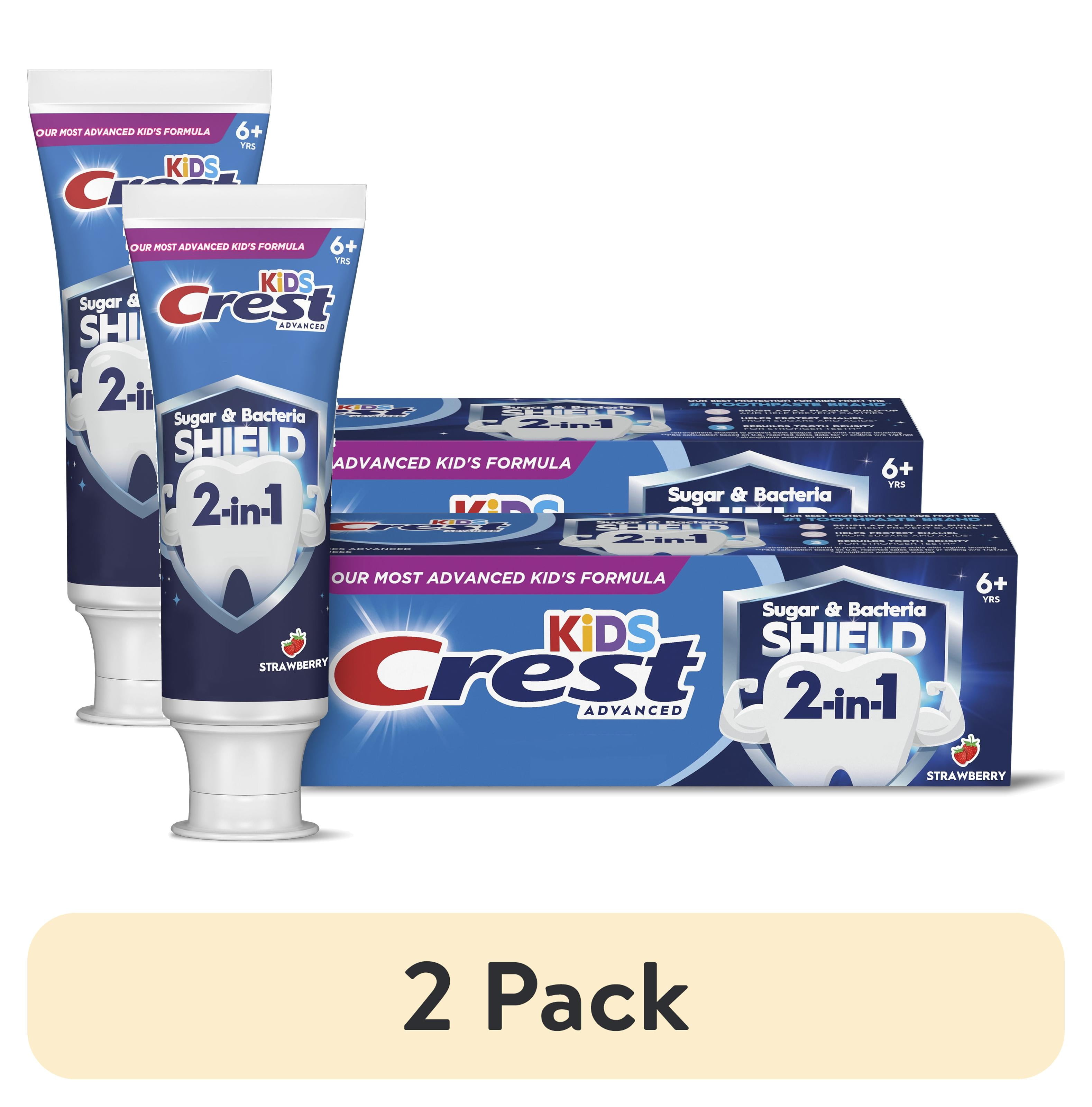 (2 pack) Crest Kids Sugar Bacteria Shield Toothpaste with Fluoride ...