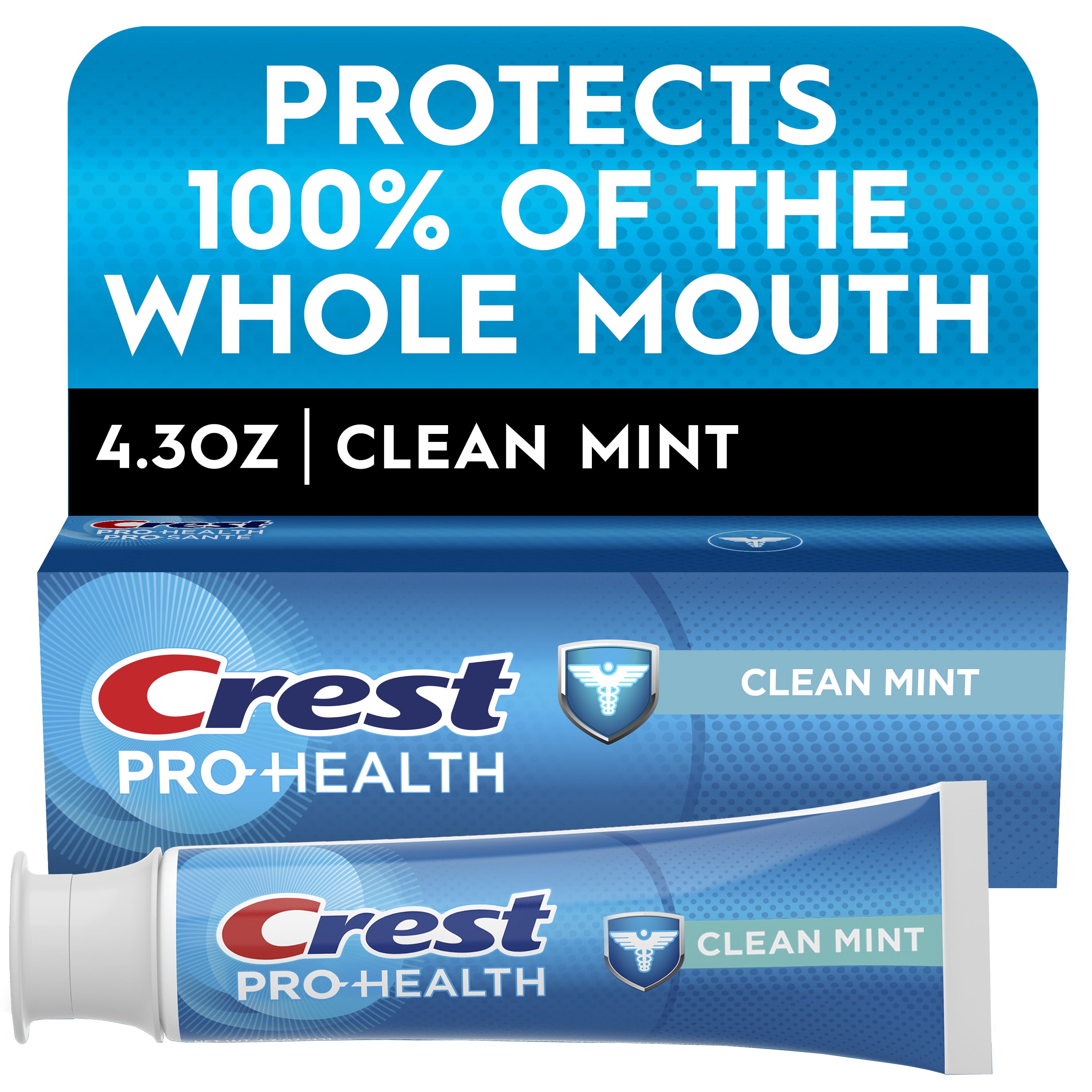 (2 pack) Crest Pro-Health Clean Mint Toothpaste (4.3oz), Single ...