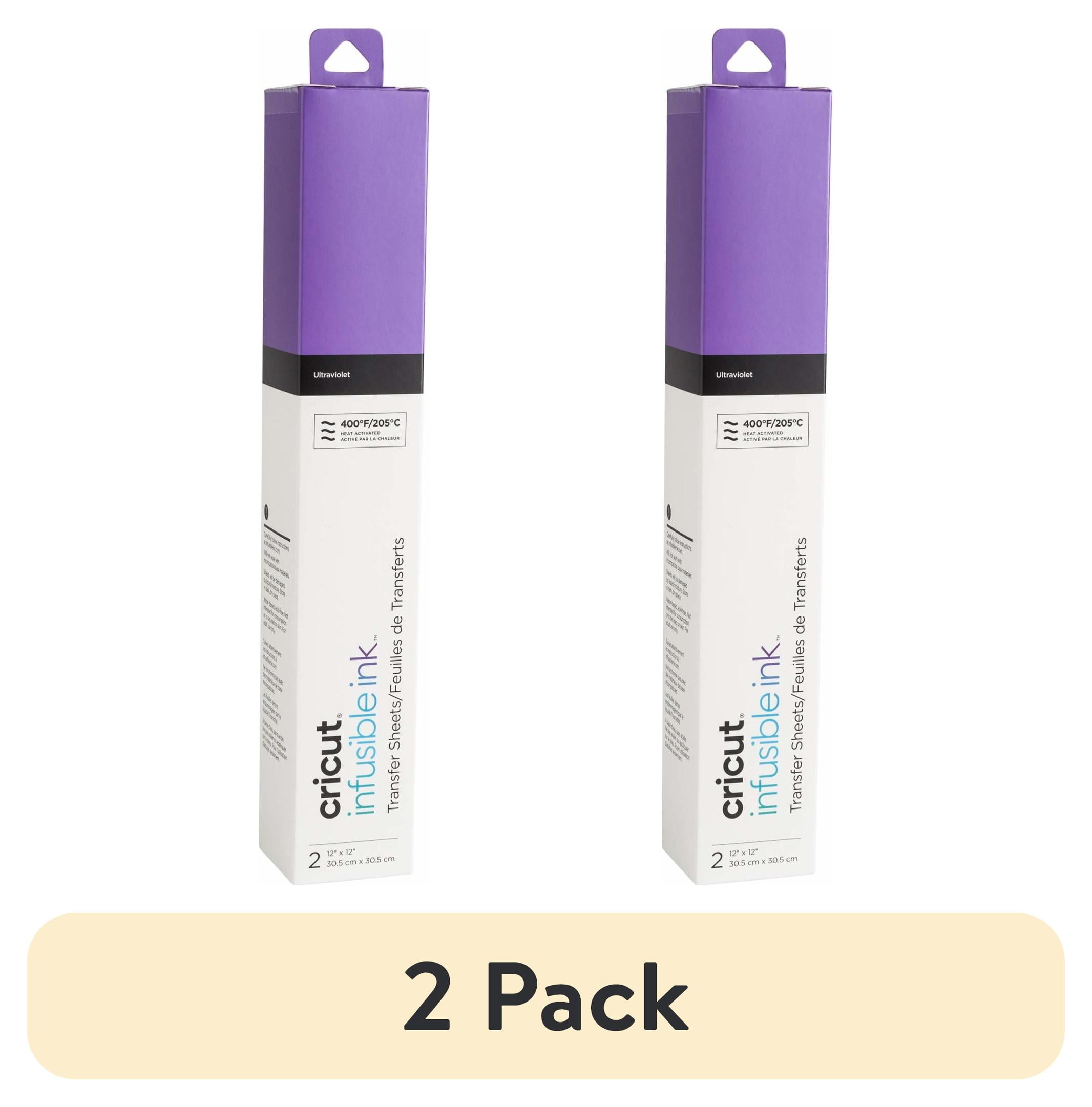 (2 pack) Cricut® Infusible Ink Sheets (2 count), Ultraviolet, 12" x 12 ...