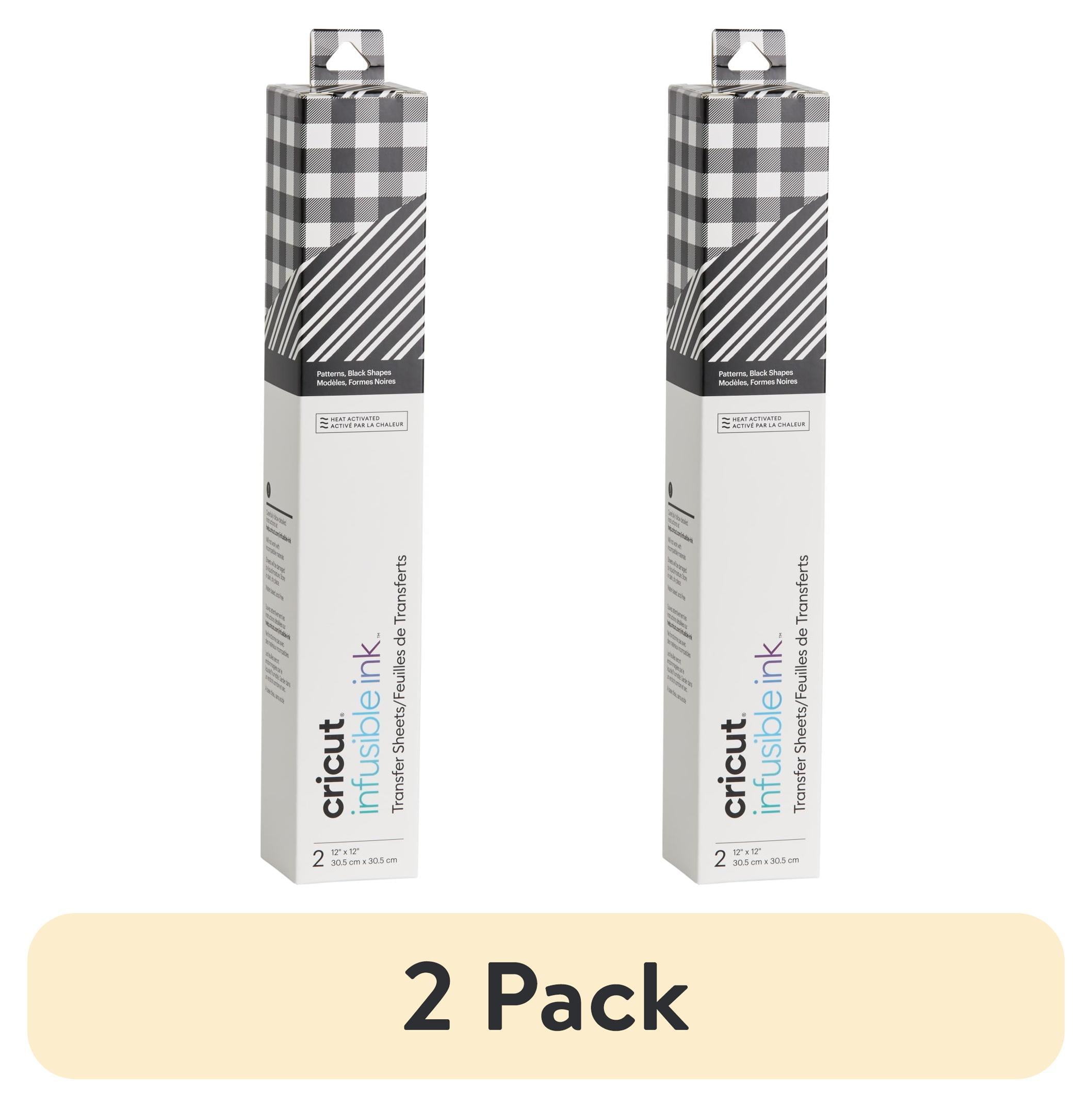 (2 pack) Cricut® Infusible Ink Sheets Pattern (4 count), Black Shapes ...