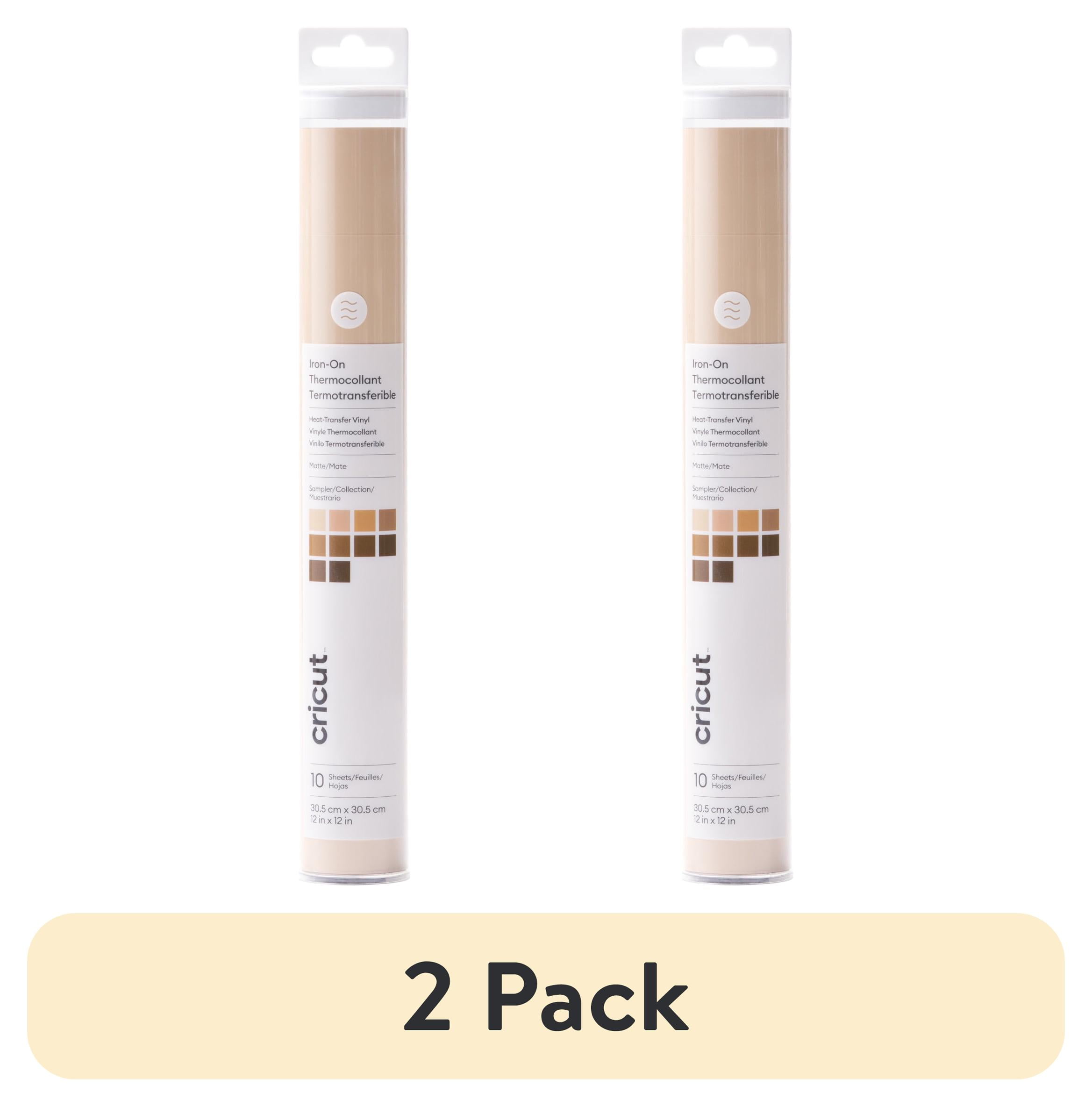 (2 pack) Cricut Iron-On Vinyl Sampler, Skin Tone (10 ct), 12" x 12 ...