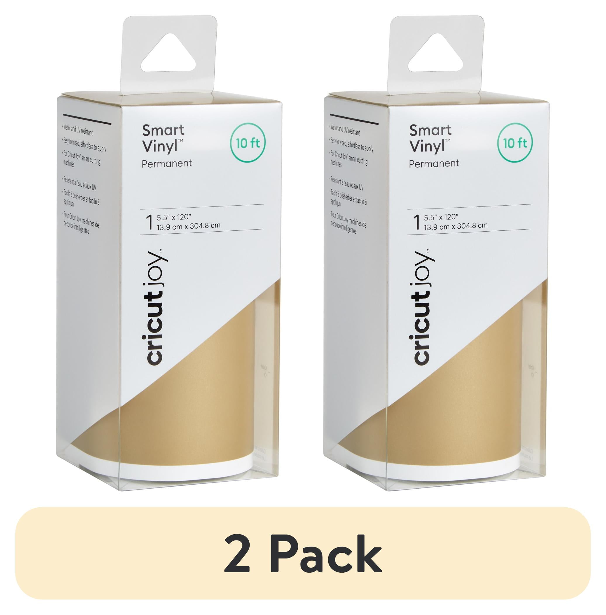 (2 pack) Cricut Joy™ Smart Vinyl™ – Permanent Value Roll (10 ft), Gold ...