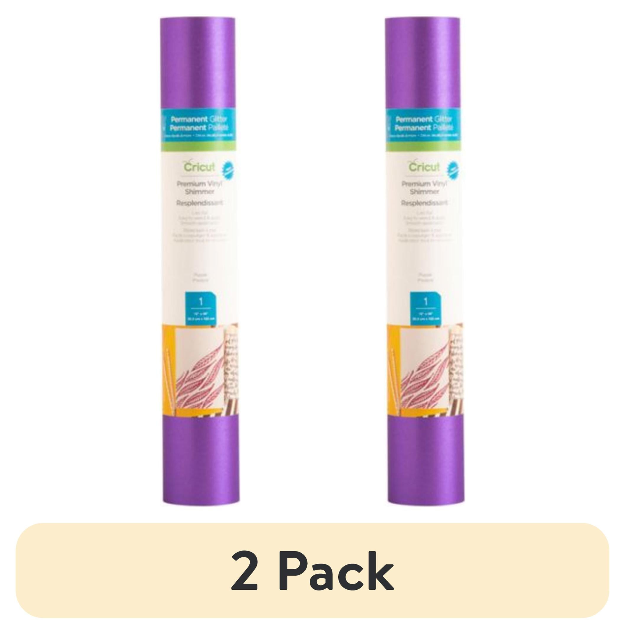 (2 pack) Cricut Premium Vinyl™ Shimmer Permanent, Shimmer Purple, 12" x ...