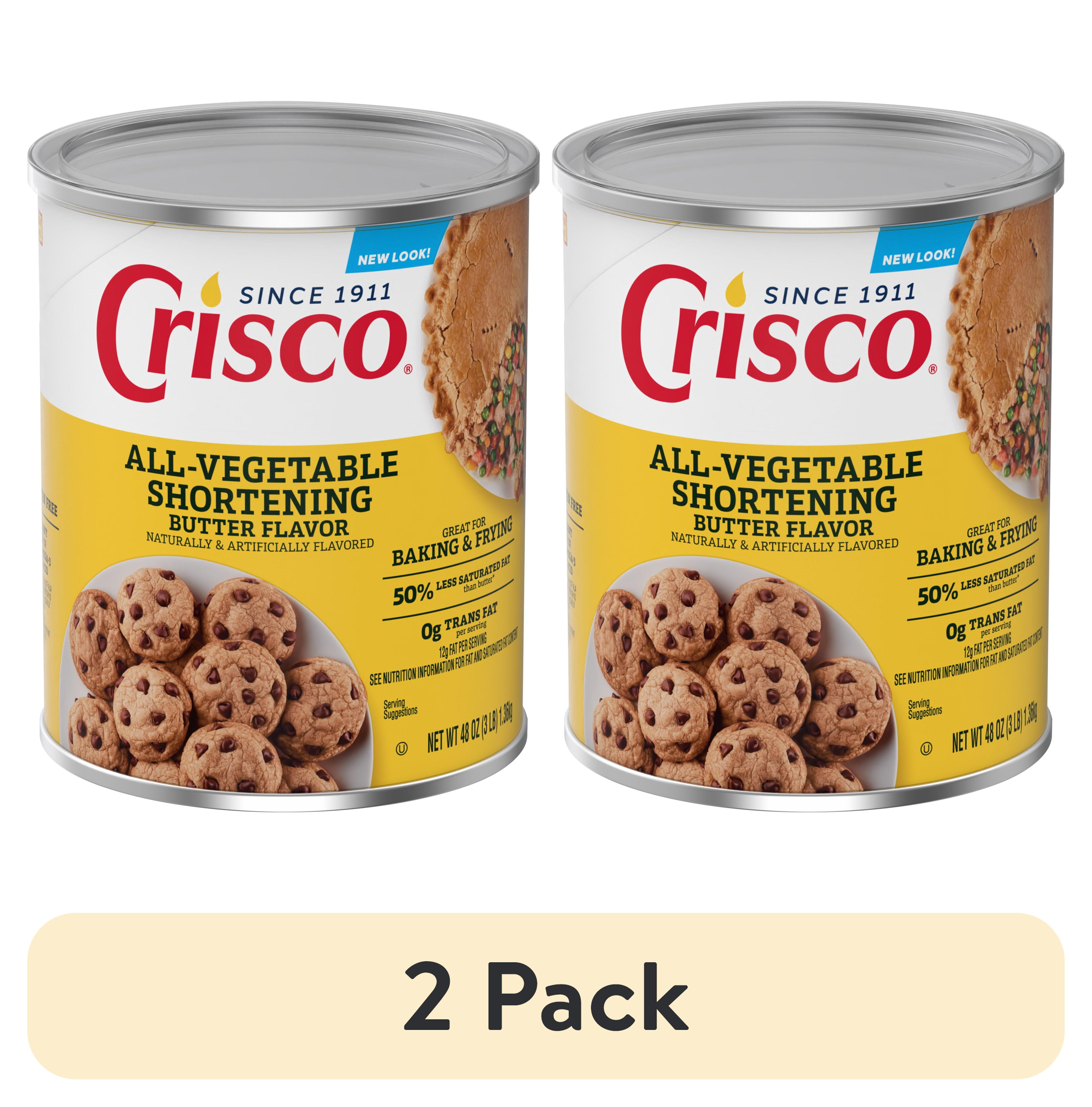 (2 pack) Crisco All-Vegetable Butter Flavor Vegetable Shortening Can ...