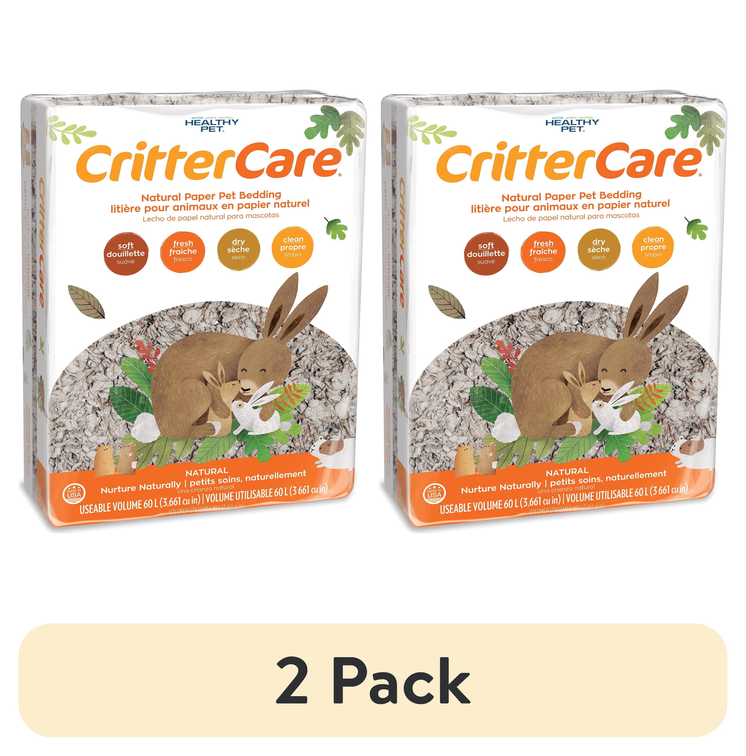 (2 pack) CritterCare Natural Paper Small Pet Bedding, 60 L - Walmart.com