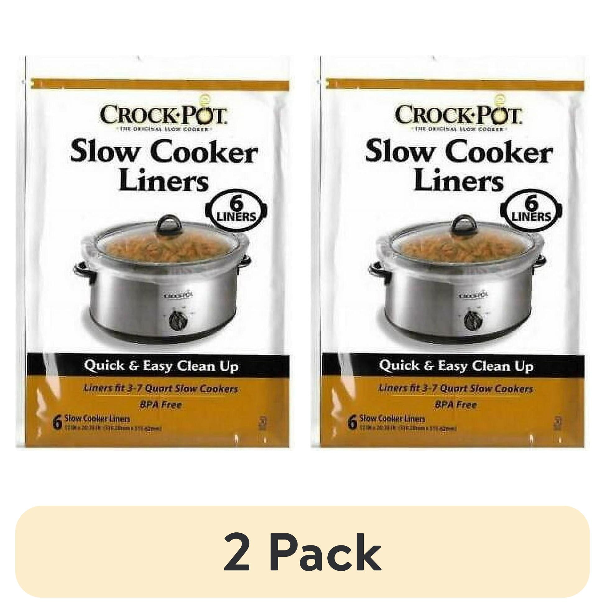 (2 pack) Crock-Pot 7 qt Clear Plastic Slow Cooker Liner-Crock Slow ...