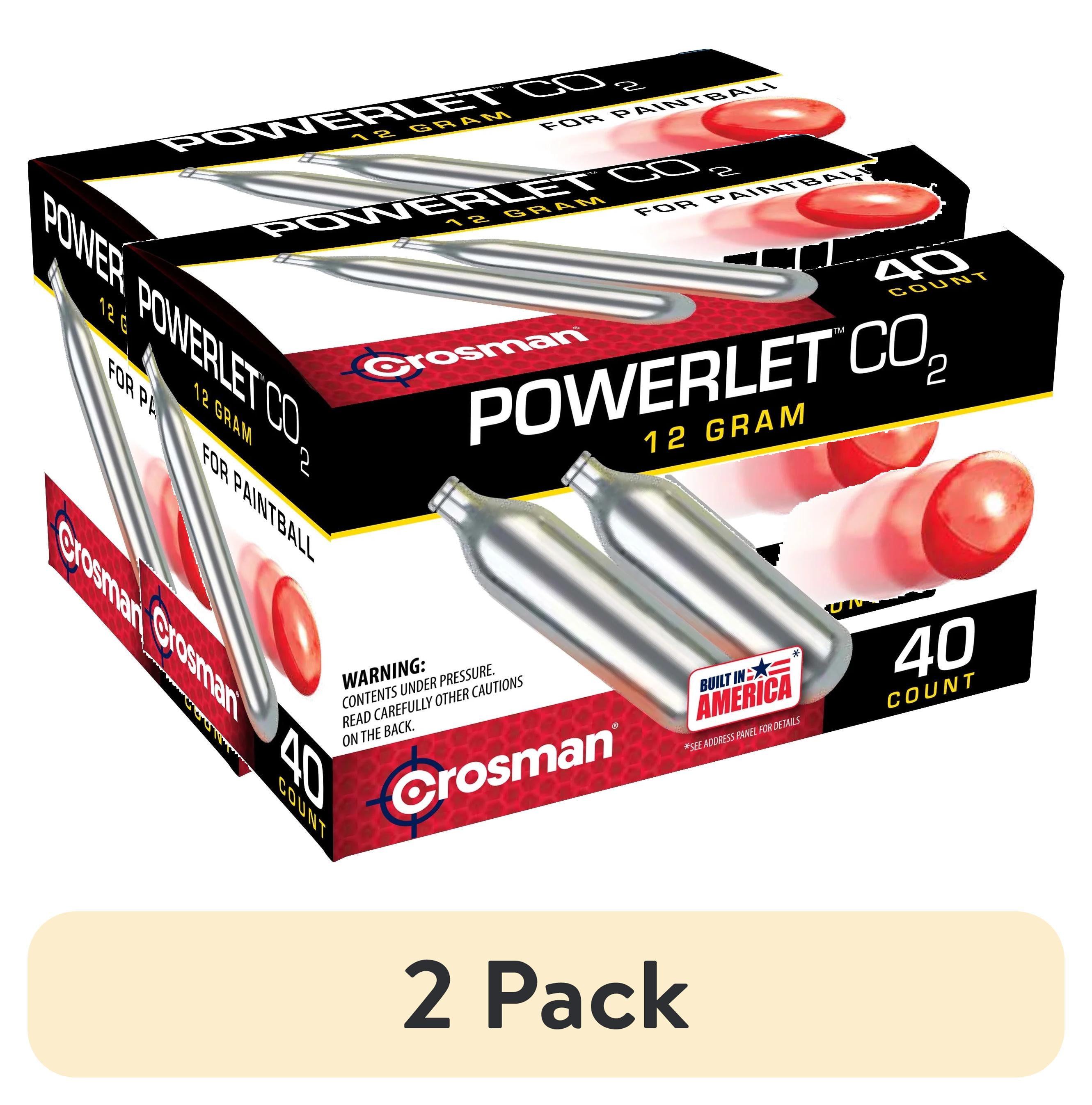 (2 pack) Crosman 12 Gr. CC40PB 40 Count CO2, Metal, Paintball Tanks ...