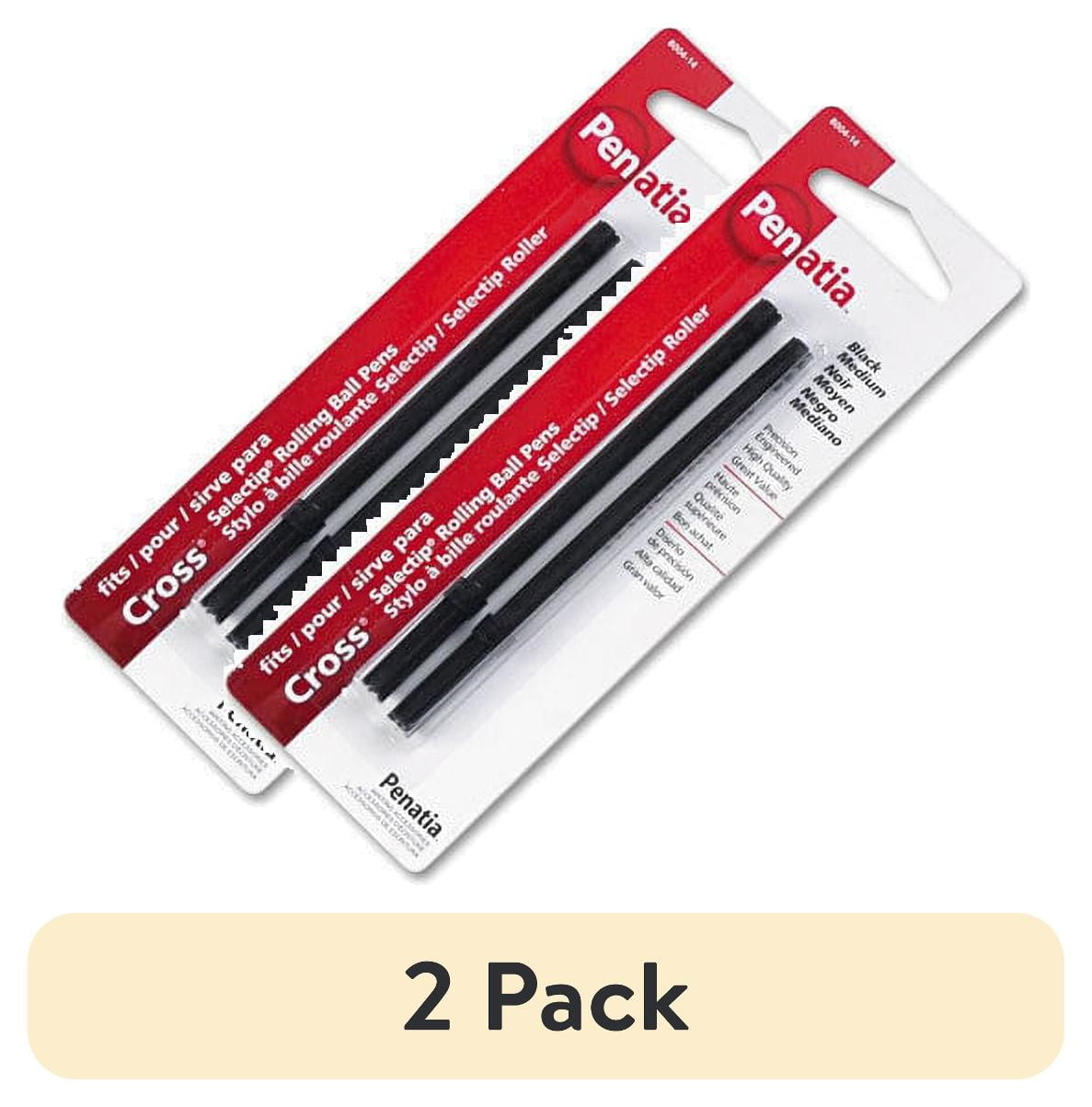 (2 pack) Cross Rollerball Medium Point Black Ink Pen Refills - Walmart.com