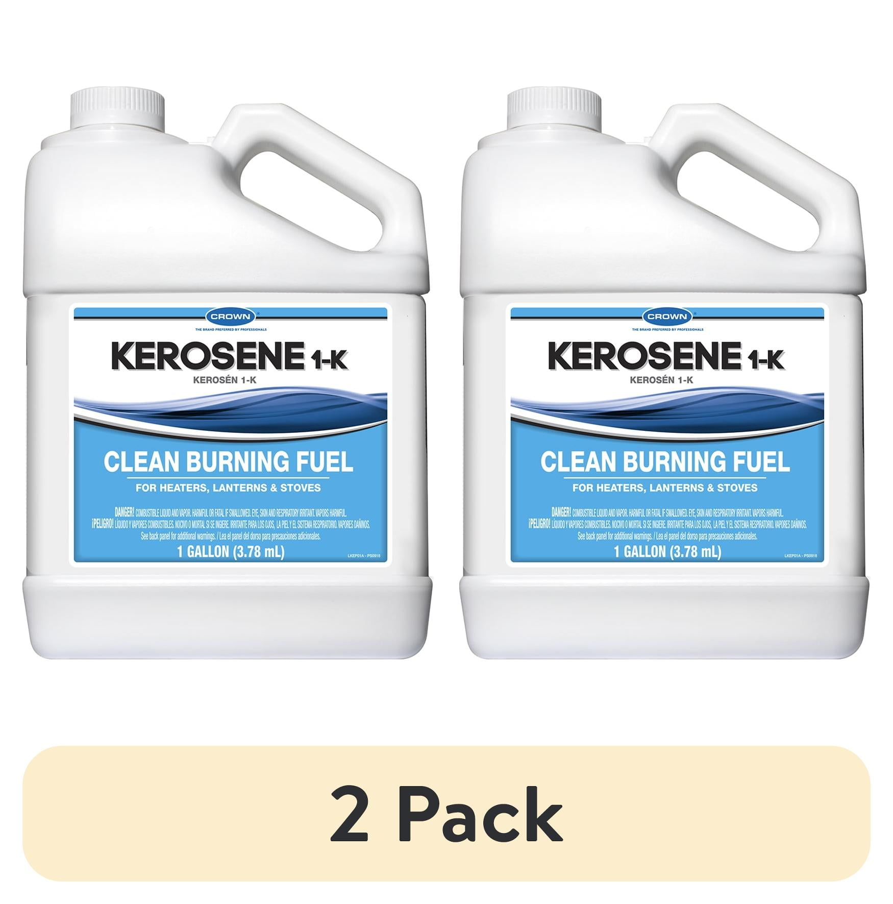 (2 pack) Crown 1-K Kerosene, Clean Burning Fuel, 1 Gallon, Plastic Container - Walmart.com