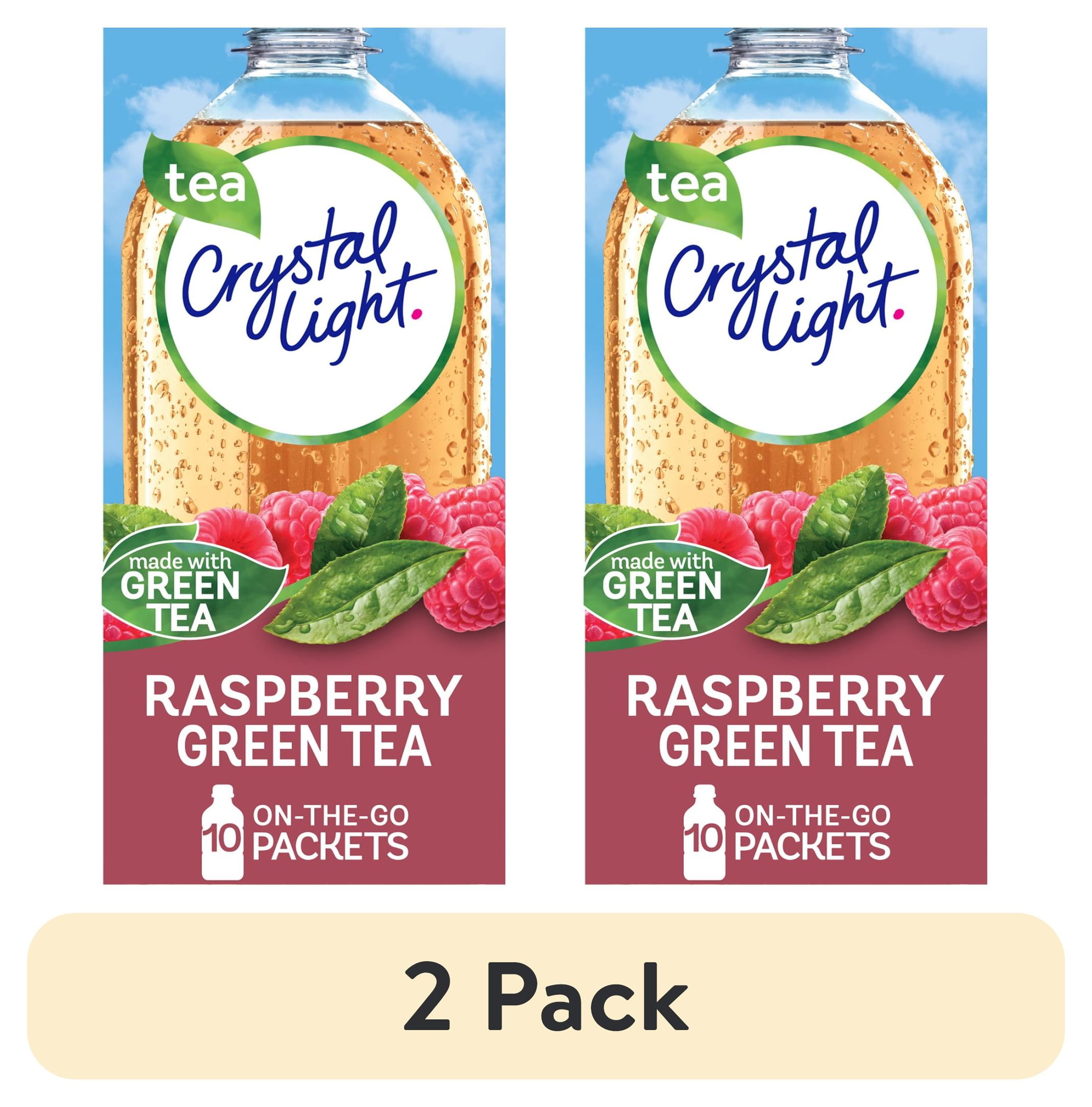 (2 pack) Crystal Light Raspberry Green Tea Sugar Free Drink Mix Singles ...