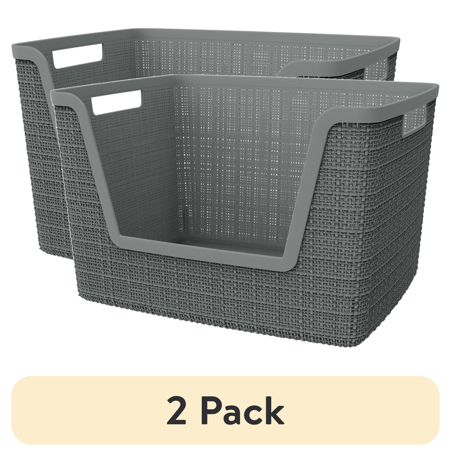 Curver Jute Large Basket - Resin Organization Bin - Walmart.com