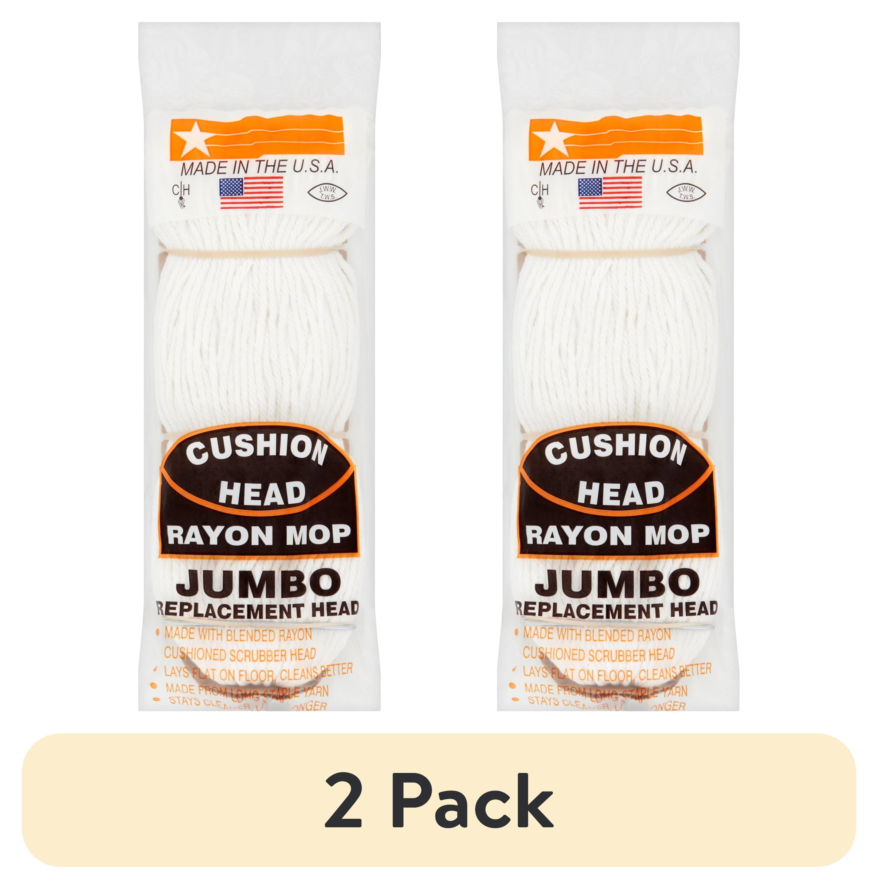 (2 pack) Cushion Head Jumbo Rayon Mop Replacement Head - Walmart.com