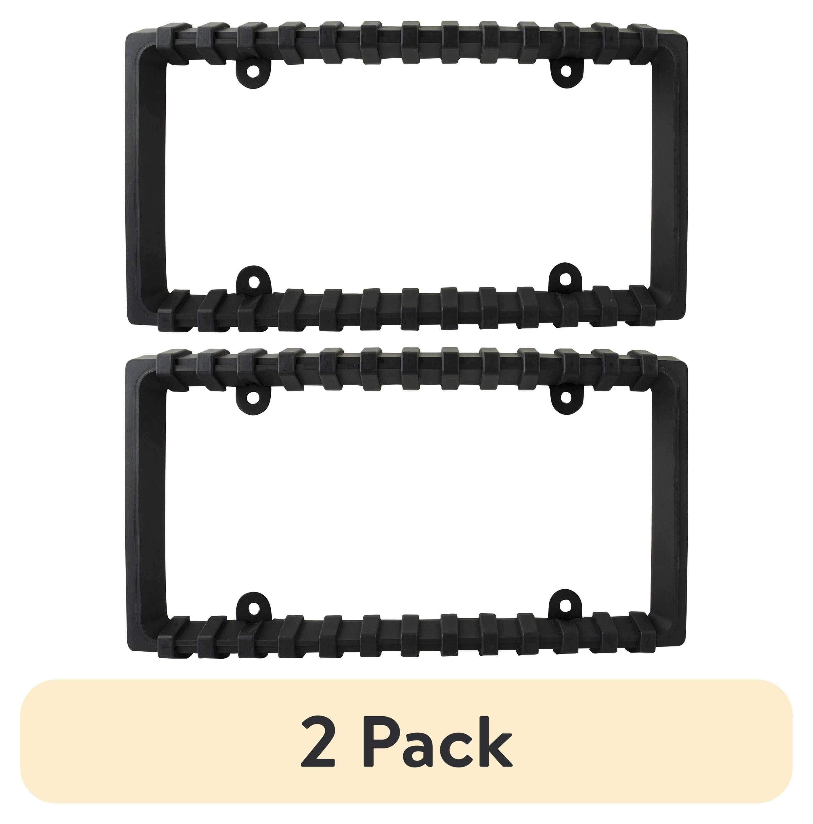 (2 pack) Custom Accessories License Plate Frame Bumper Guard, Black ...