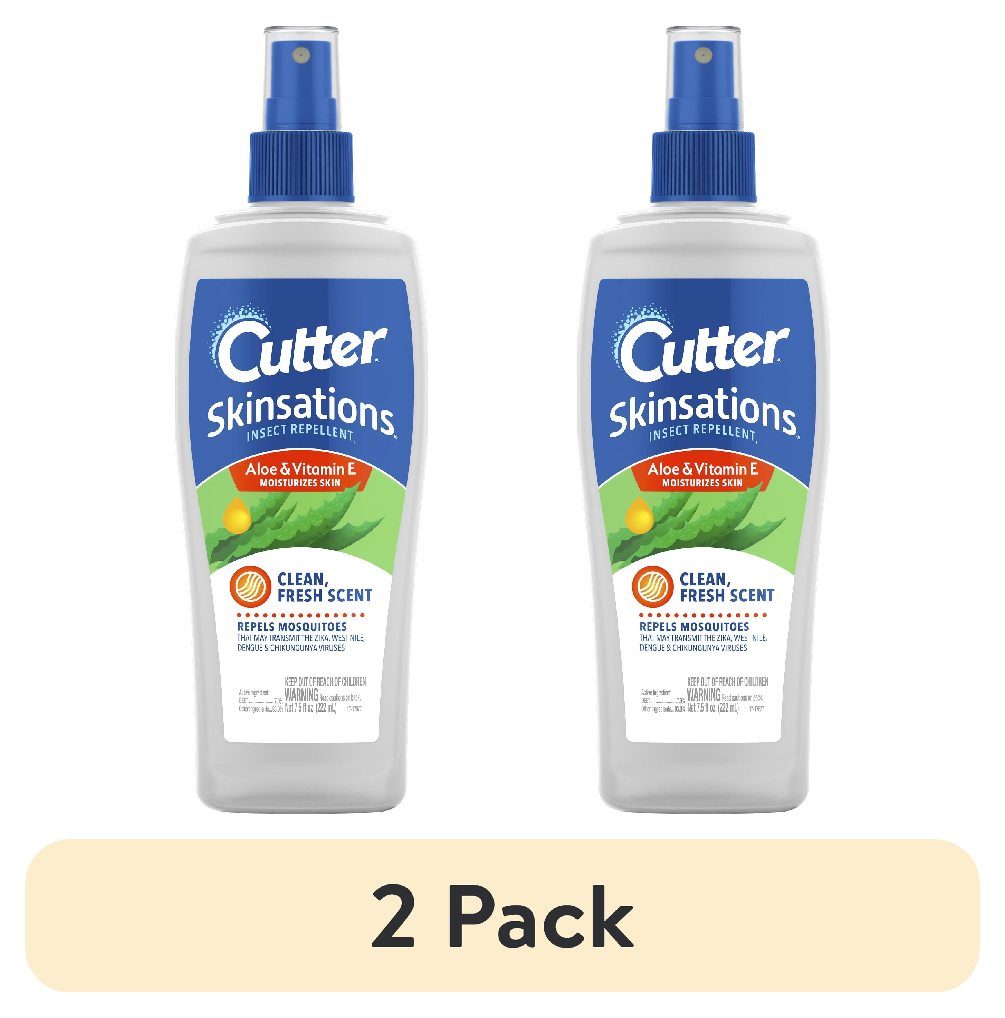 (2 pack) Cutter Skinsations Insect Repellent Pump Spray, Clean Fresh ...
