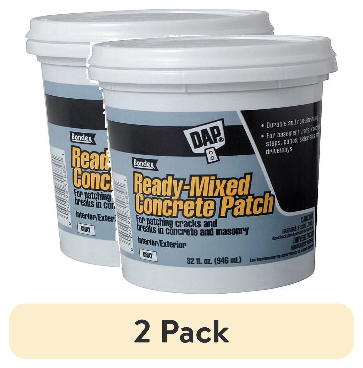 (2 pack) DAP Ready-Mixed Concrete Patch 32 oz Gray Cement, Tub ...