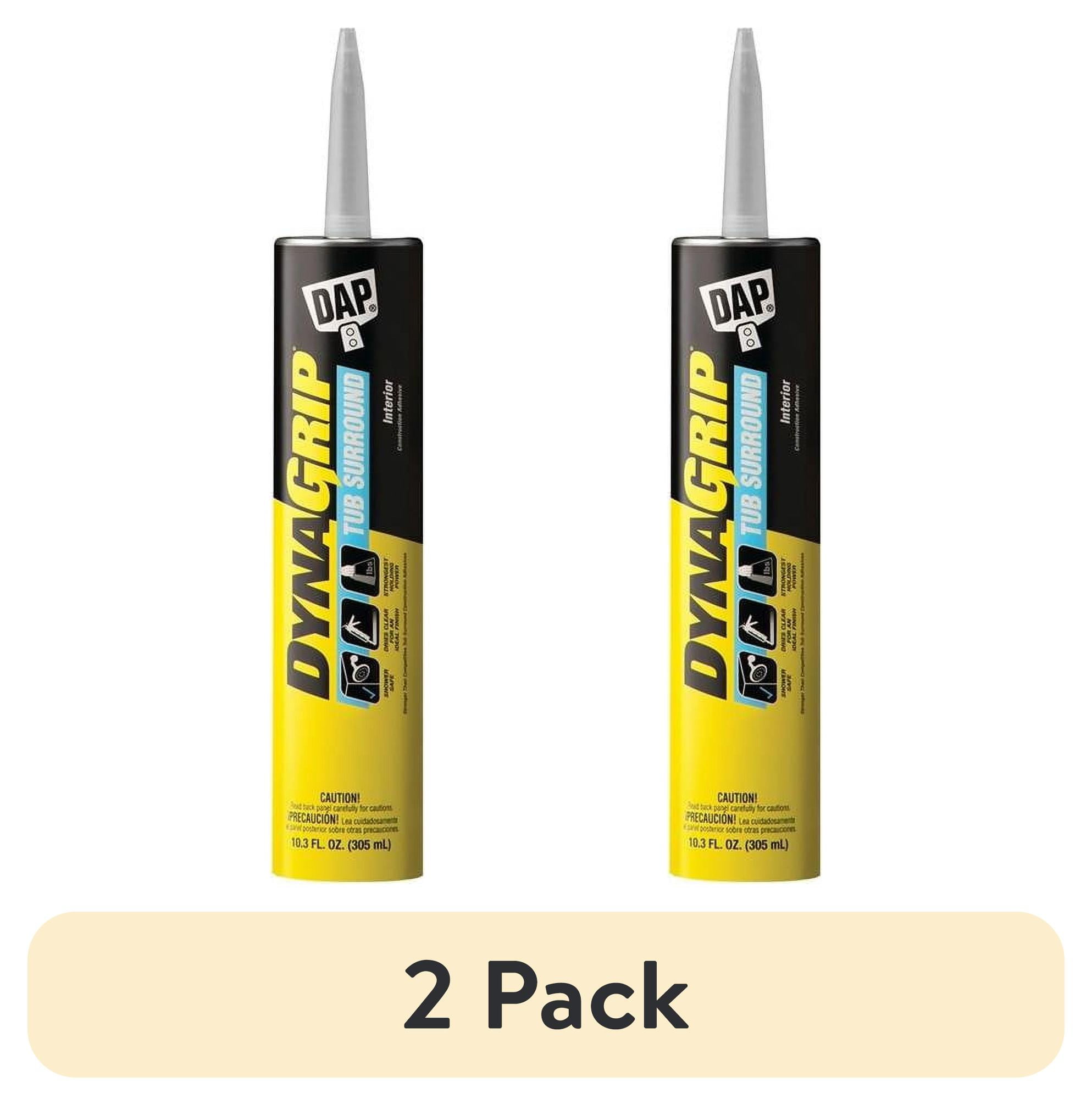 (2 pack) DAP DynaGrip Tub Surround Construction Adhesive 10.3 oz ...