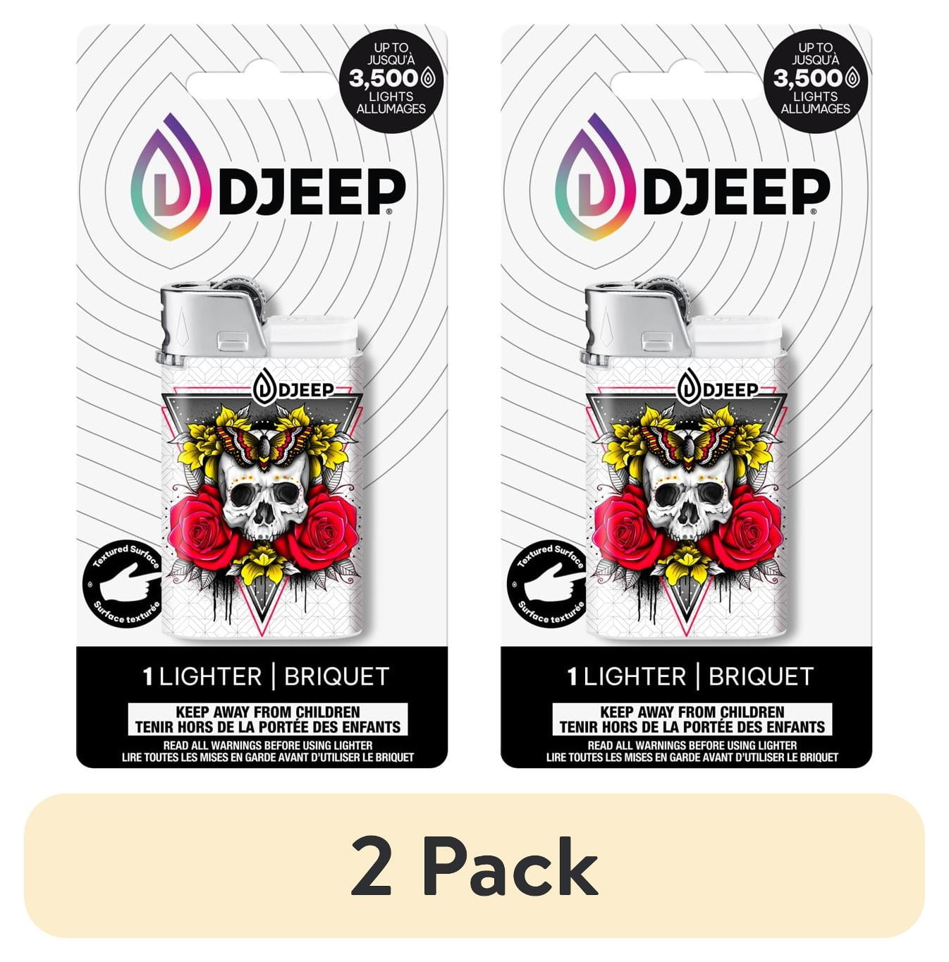 (2 pack) DJEEP Pocket Lighter, Vibrant Collection, Assorted Designs, 1 ...