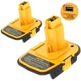 2 pack DM18D Battery Adapter with USB, Converts DW 20V batteries and MV ...