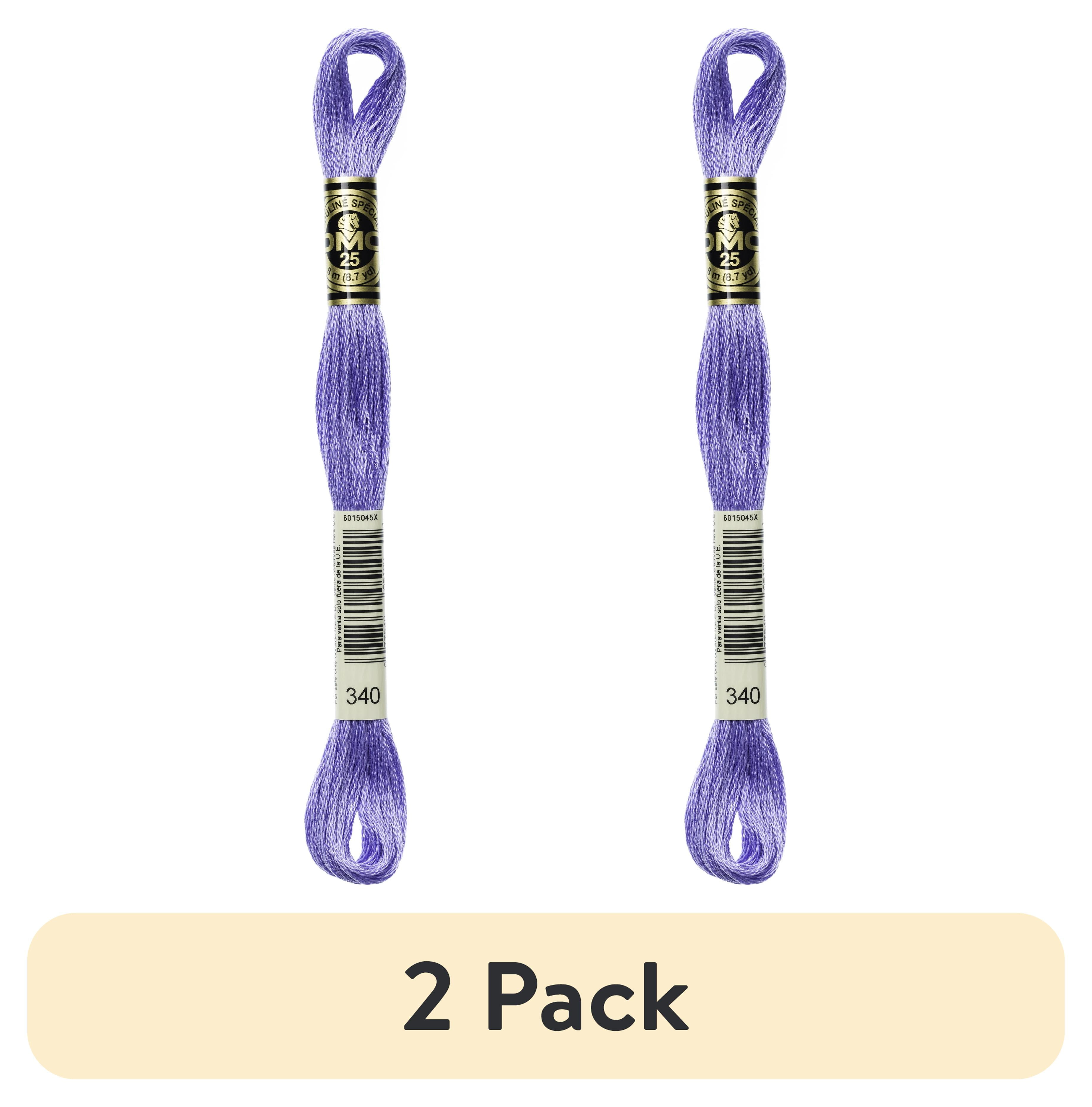 (2 pack) DMC Mouline 117-340 Six-Strand Embroidery Thread, Medium Blue ...