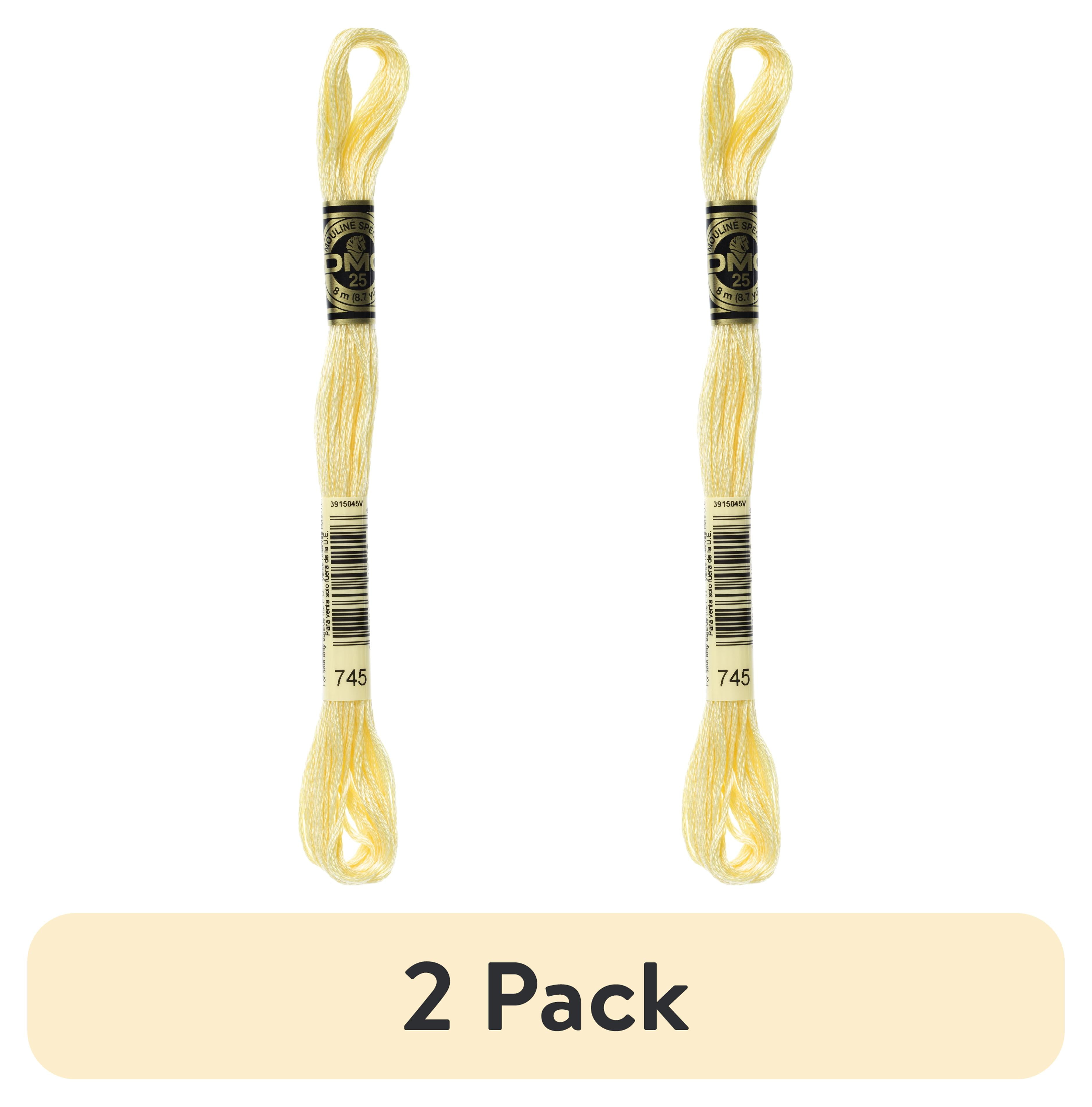 (2 pack) DMC Mouline 117-745 Six-Strand Embroidery Thread, Light Pale ...