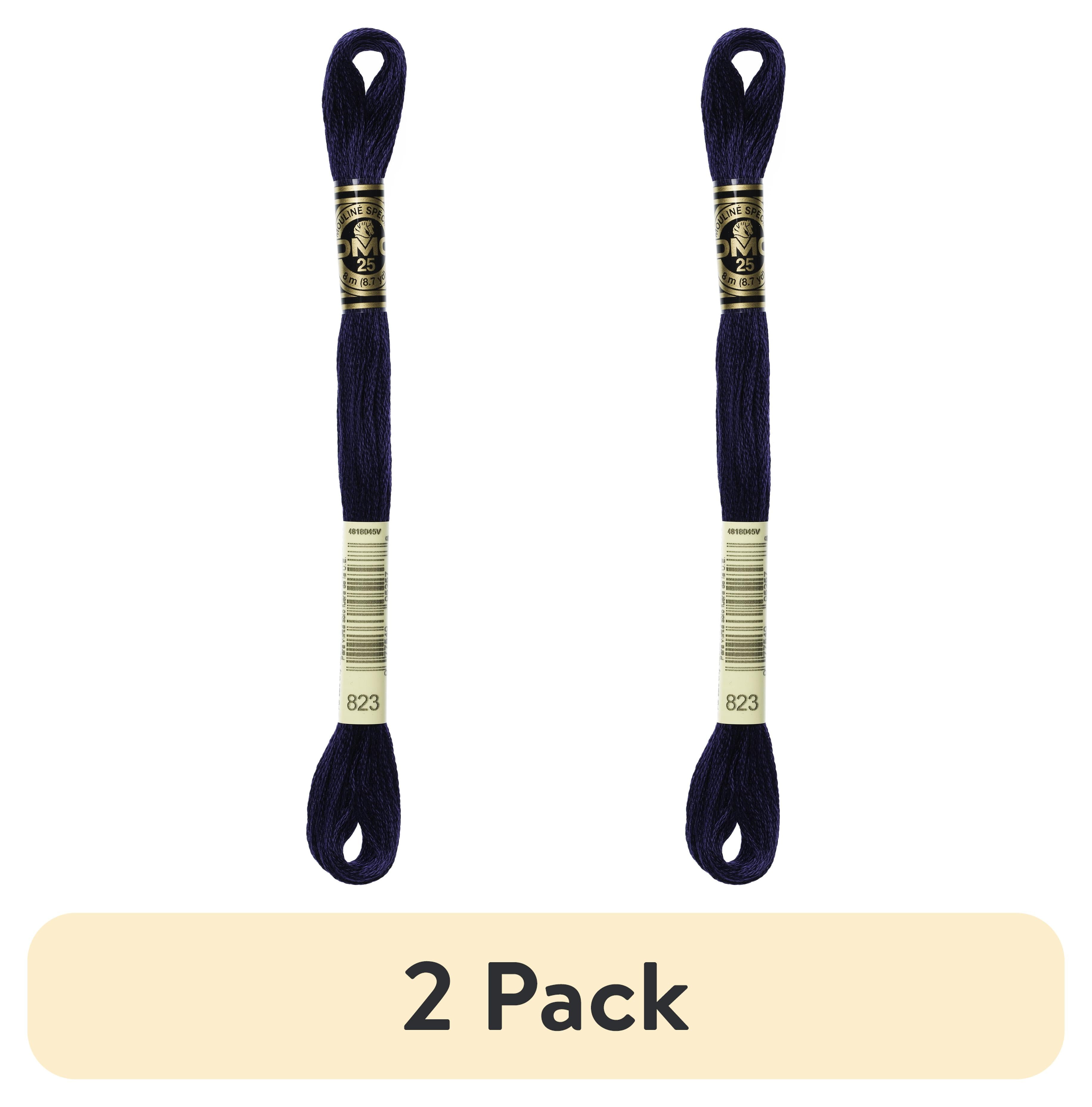 (2 pack) DMC Mouline 117-823 Six-Strand Embroidery Thread, Dark Navy ...
