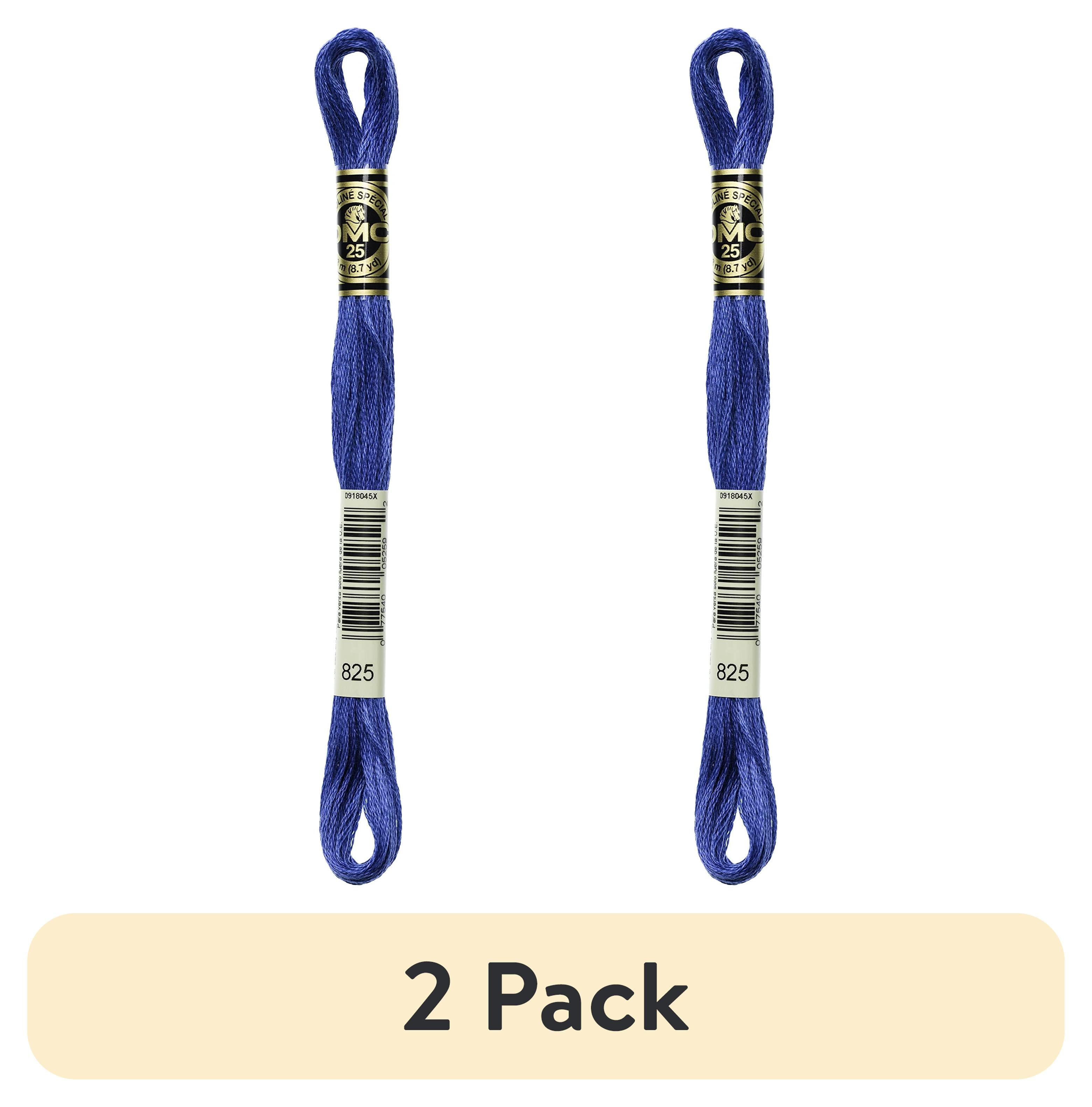 (2 pack) DMC Mouline 117-825 Six-Strand Embroidery Thread, Dark Blue, 8 ...