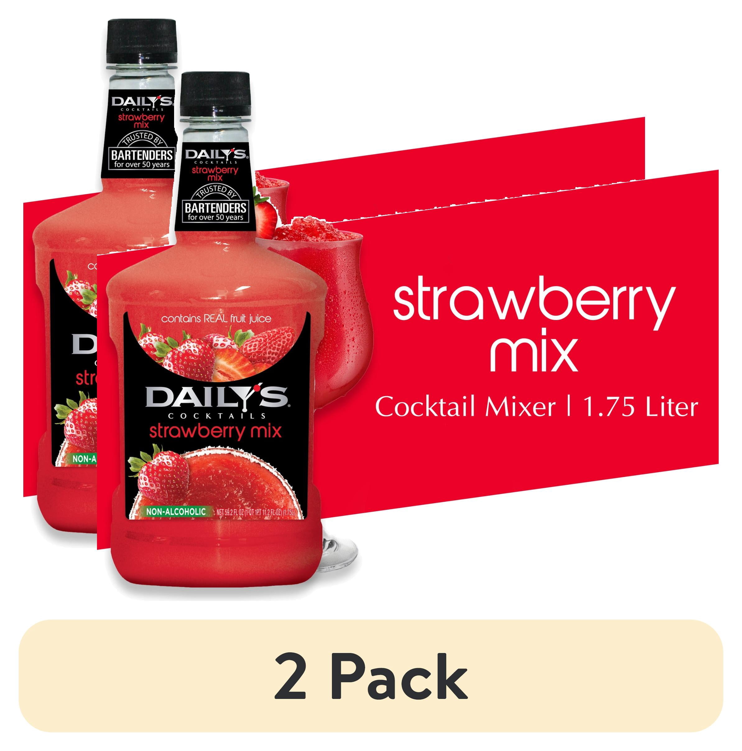 (2 pack) Daily’s Strawberry Cocktail Mix, 1.75 L Bottle - Walmart.com