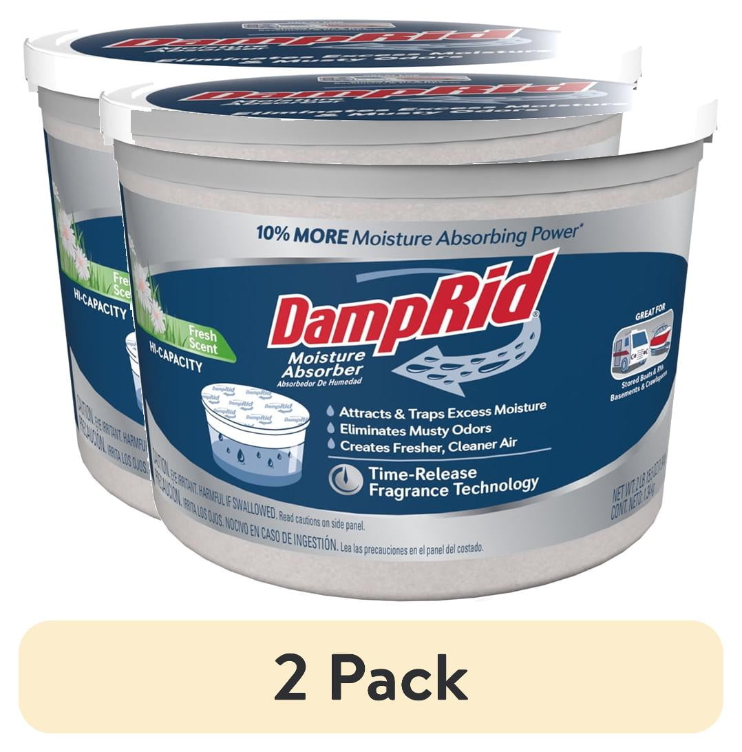 (2 pack) DampRid Hi-Capacity Moisture Absorber, Fresh Scent, 2LB 15.5OZ ...