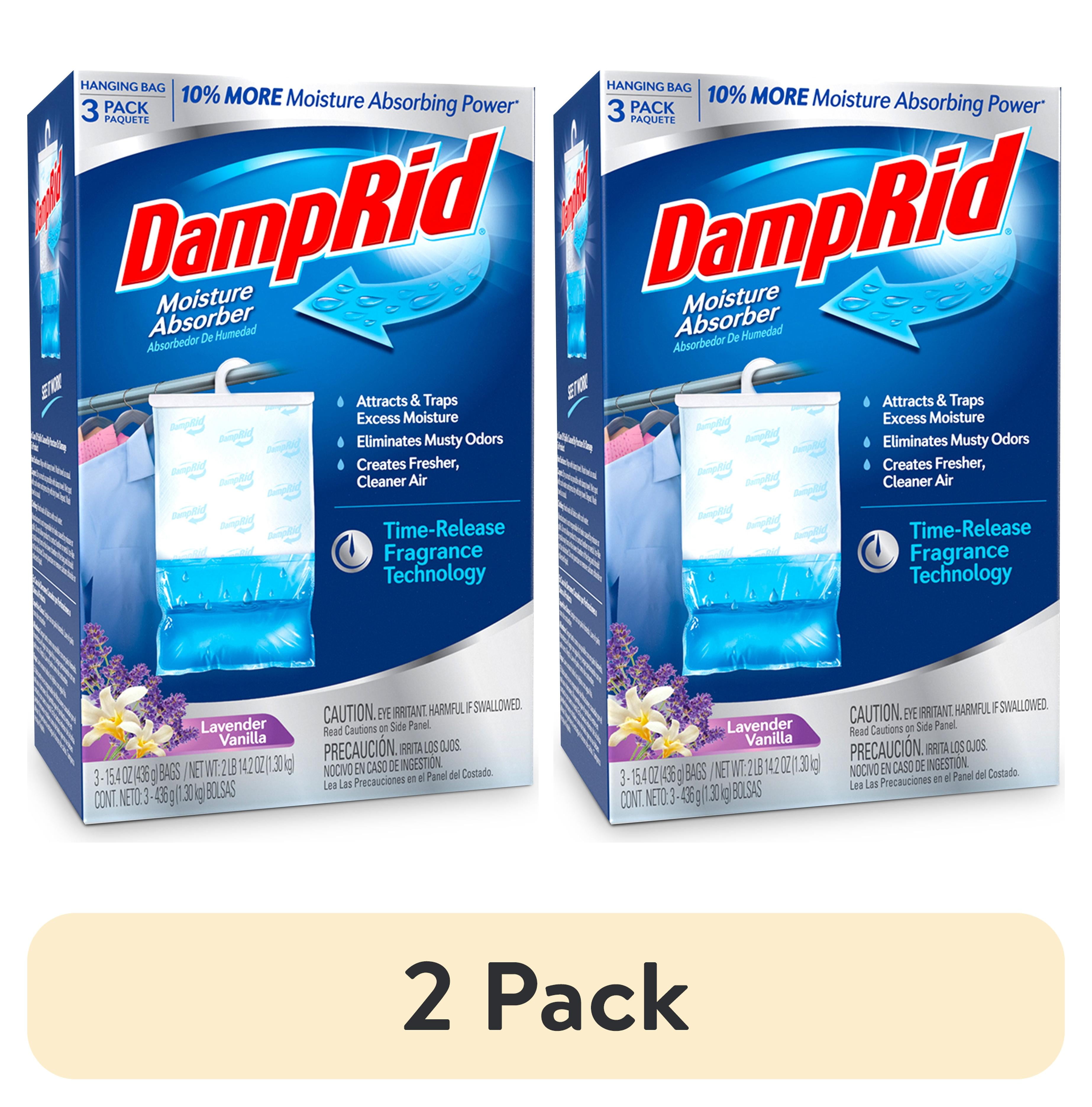 (2 pack) DampRid Hanging Moisture Absorbers, Lavender Vanilla, 3 Count ...