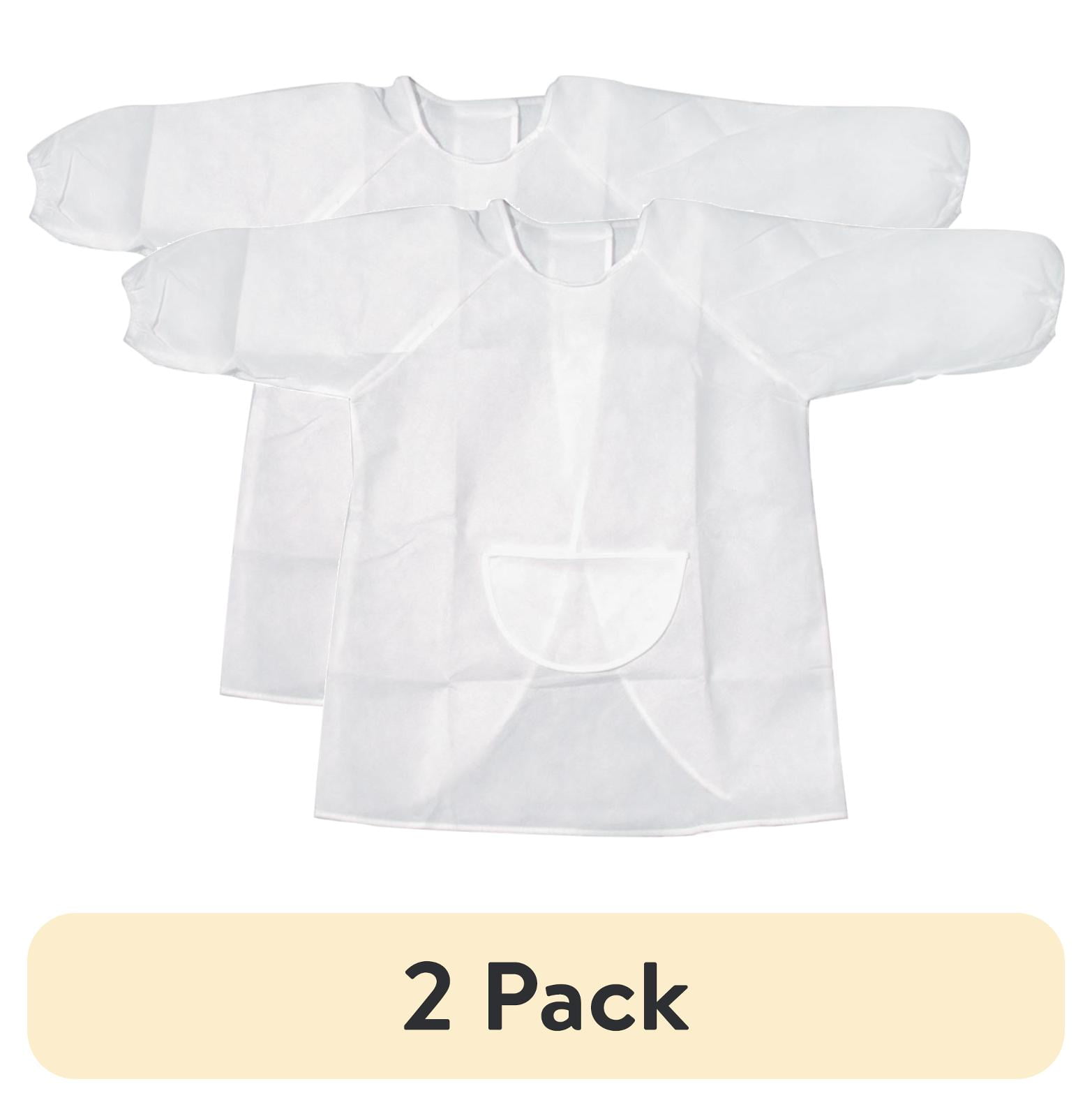 (2 pack) Darice White Kids Art Smock, 27.5 Inches Tall x 41 Inches Wide ...