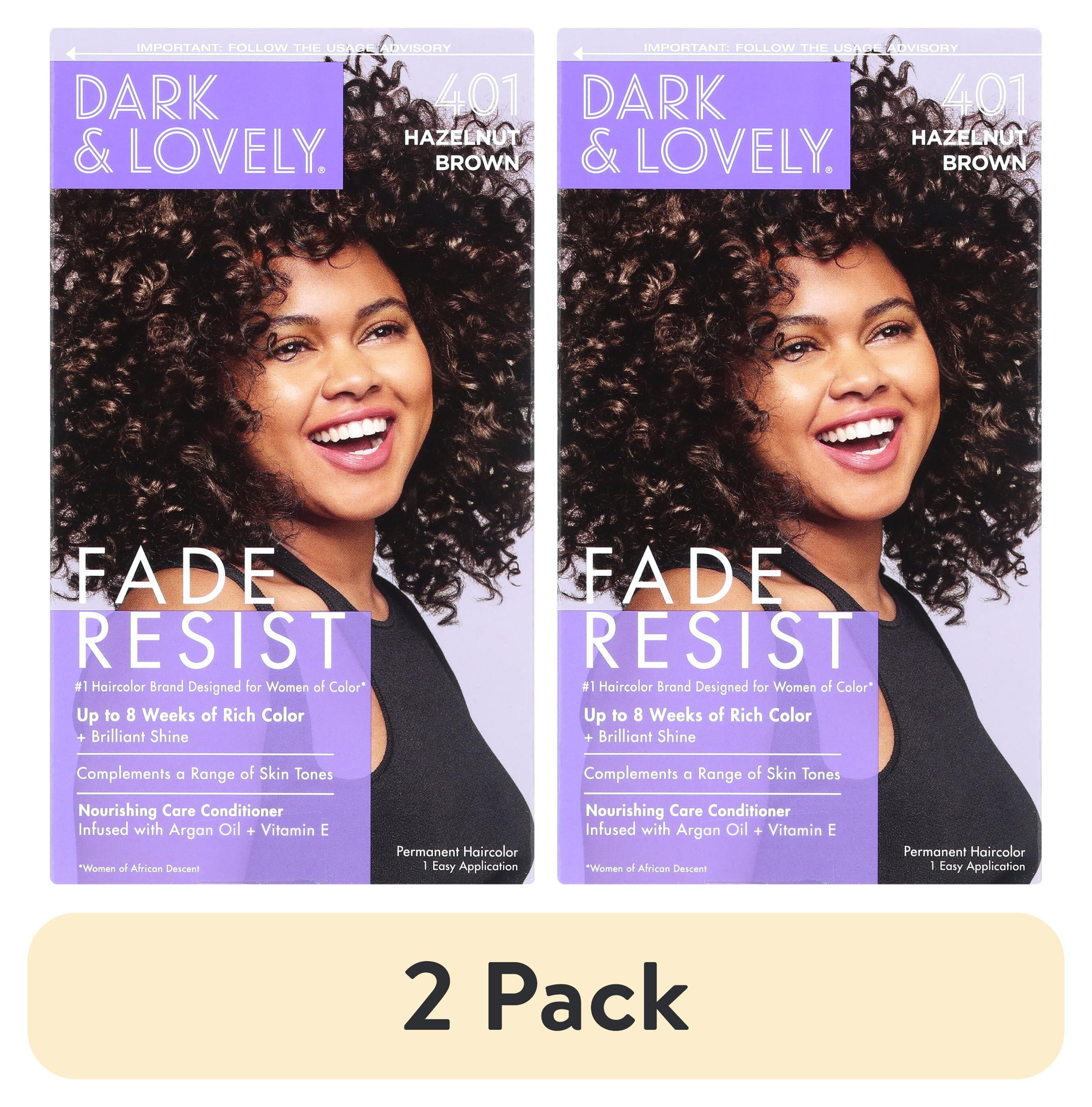 (2 pack) Dark and Lovely Fade Resist Permanent Hair Color, Unisex, Hair ...