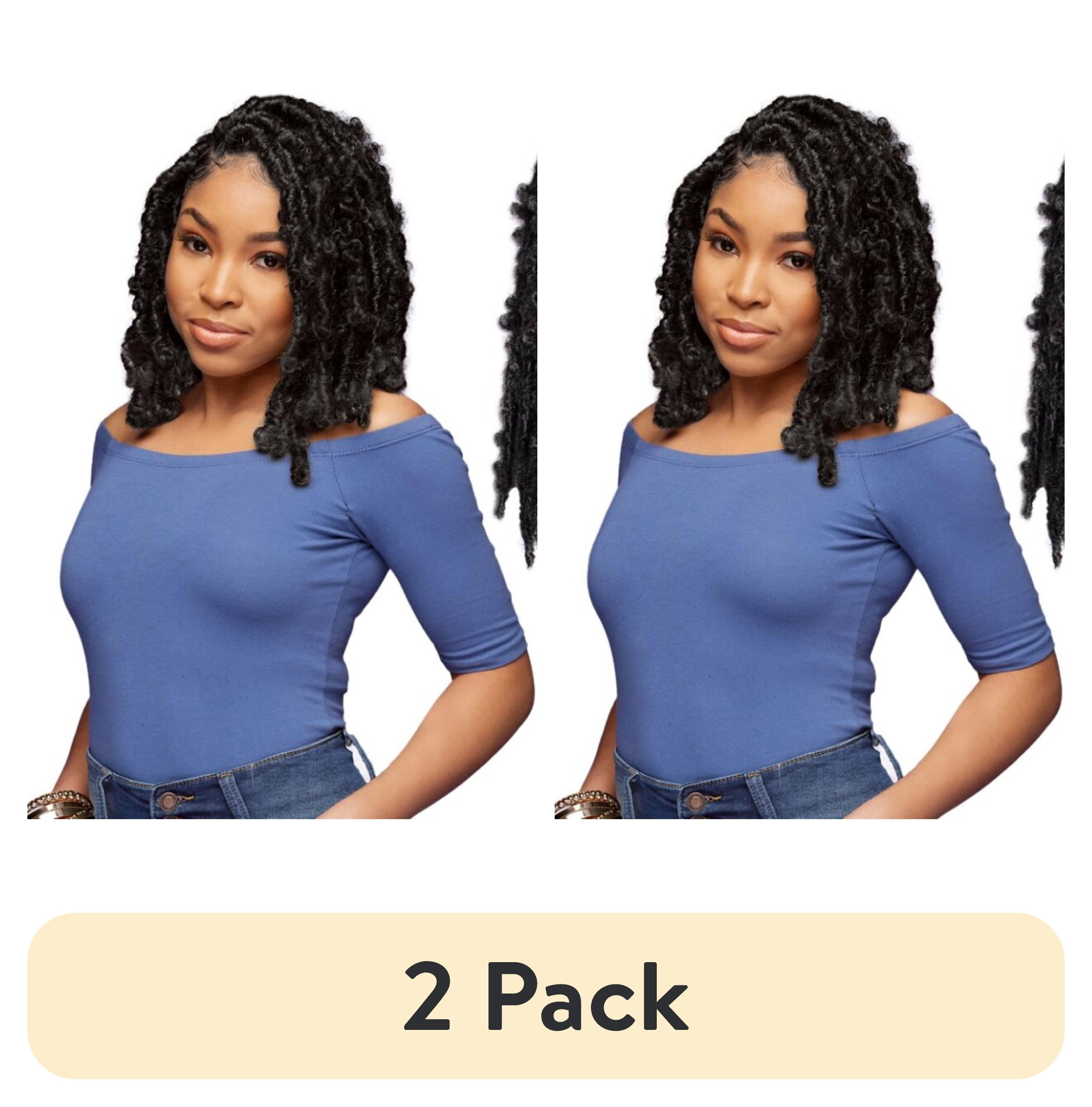 (2 pack) Darling Butterfly Locs Crochet Hair 2X Pack, 12 inch, #1B ...
