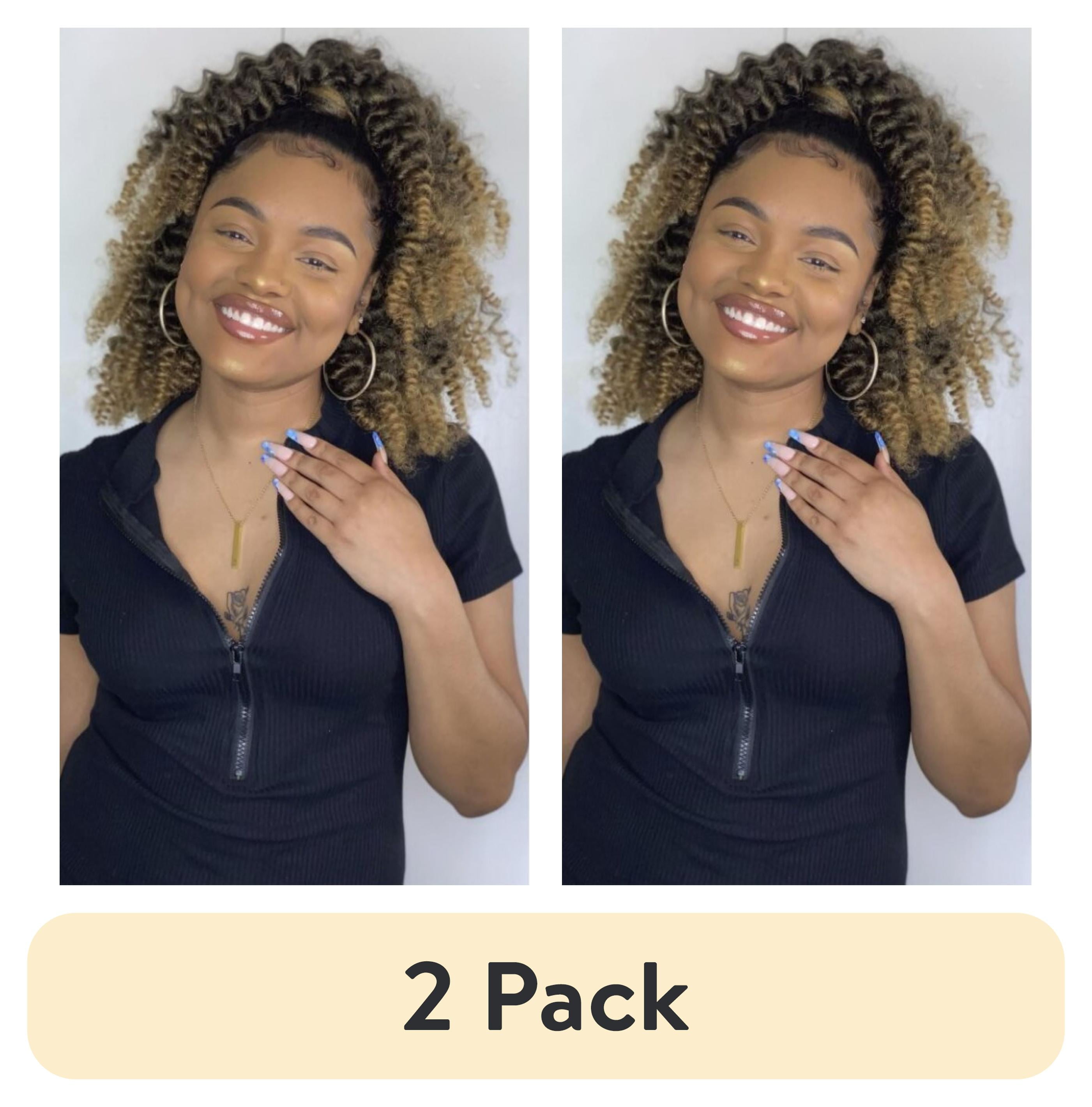 (2 pack) Darling Flexi Rod Curls Crochet Hair 2X Pack, 14 inch, #1/27 ...