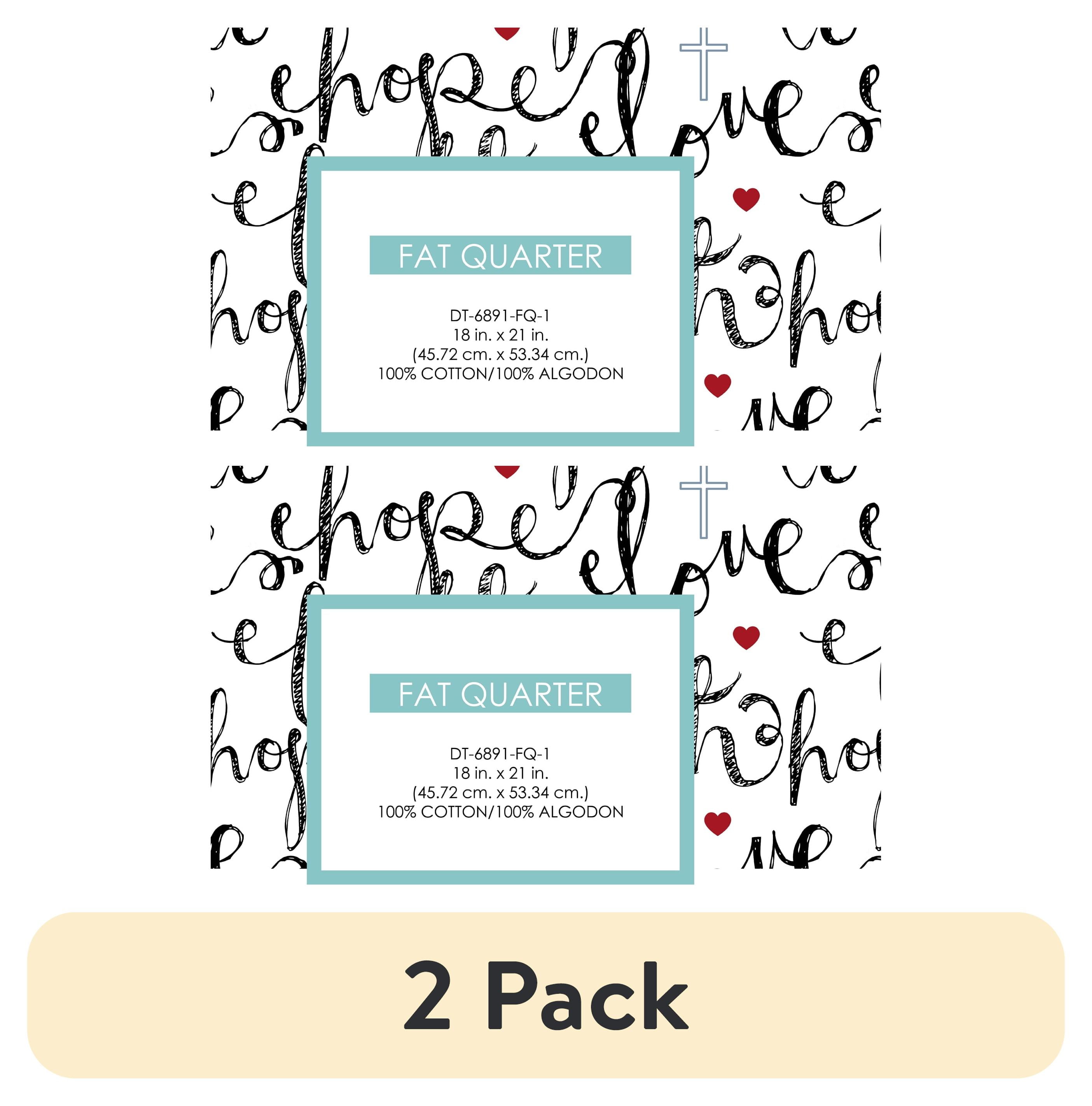 (2 pack) David Textiles 21" x 18" 100% Cotton Religious Text Precut ...