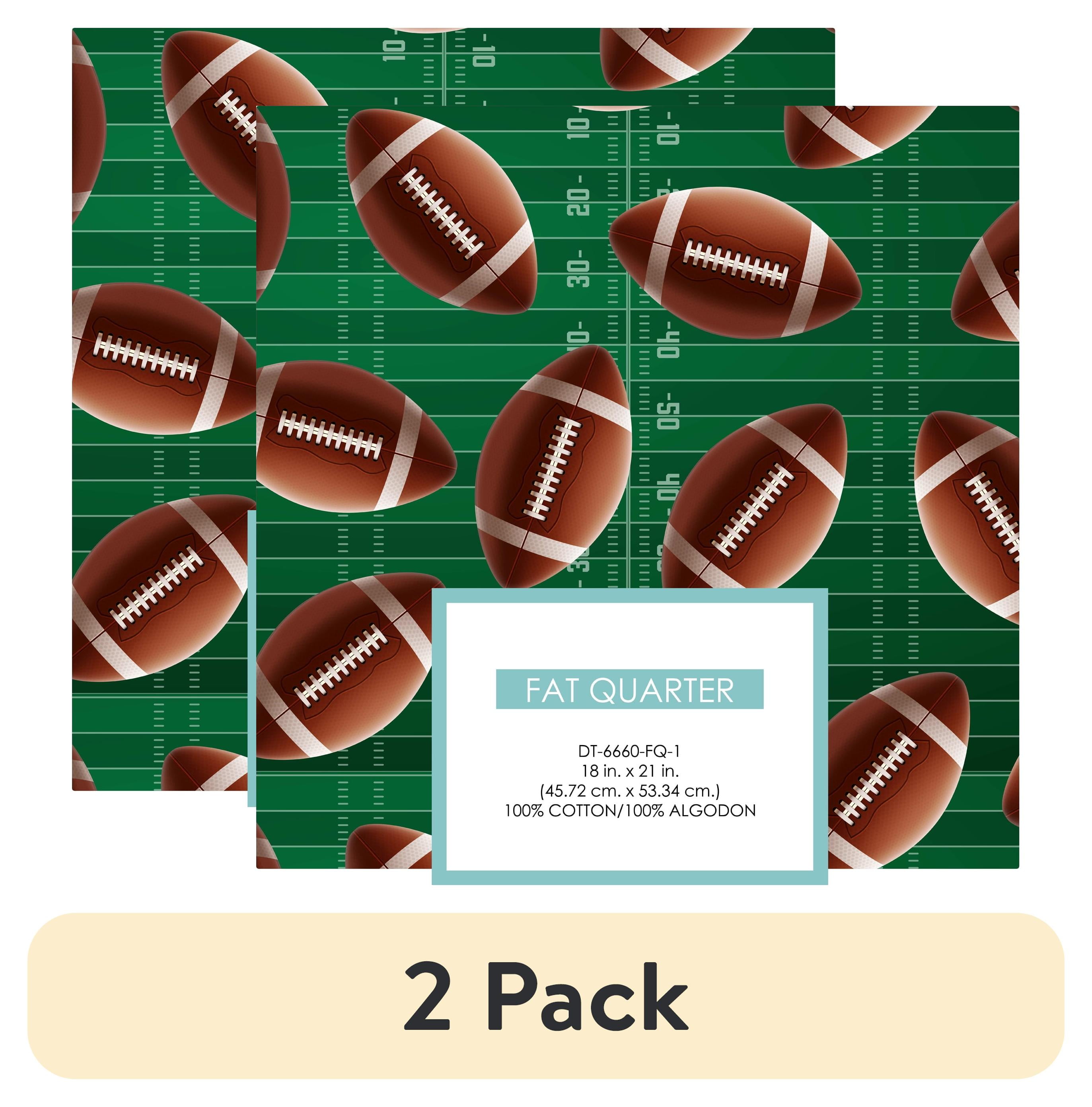 (2 pack) David Textiles 21" x 18" 100% Cotton Super Football Precut ...