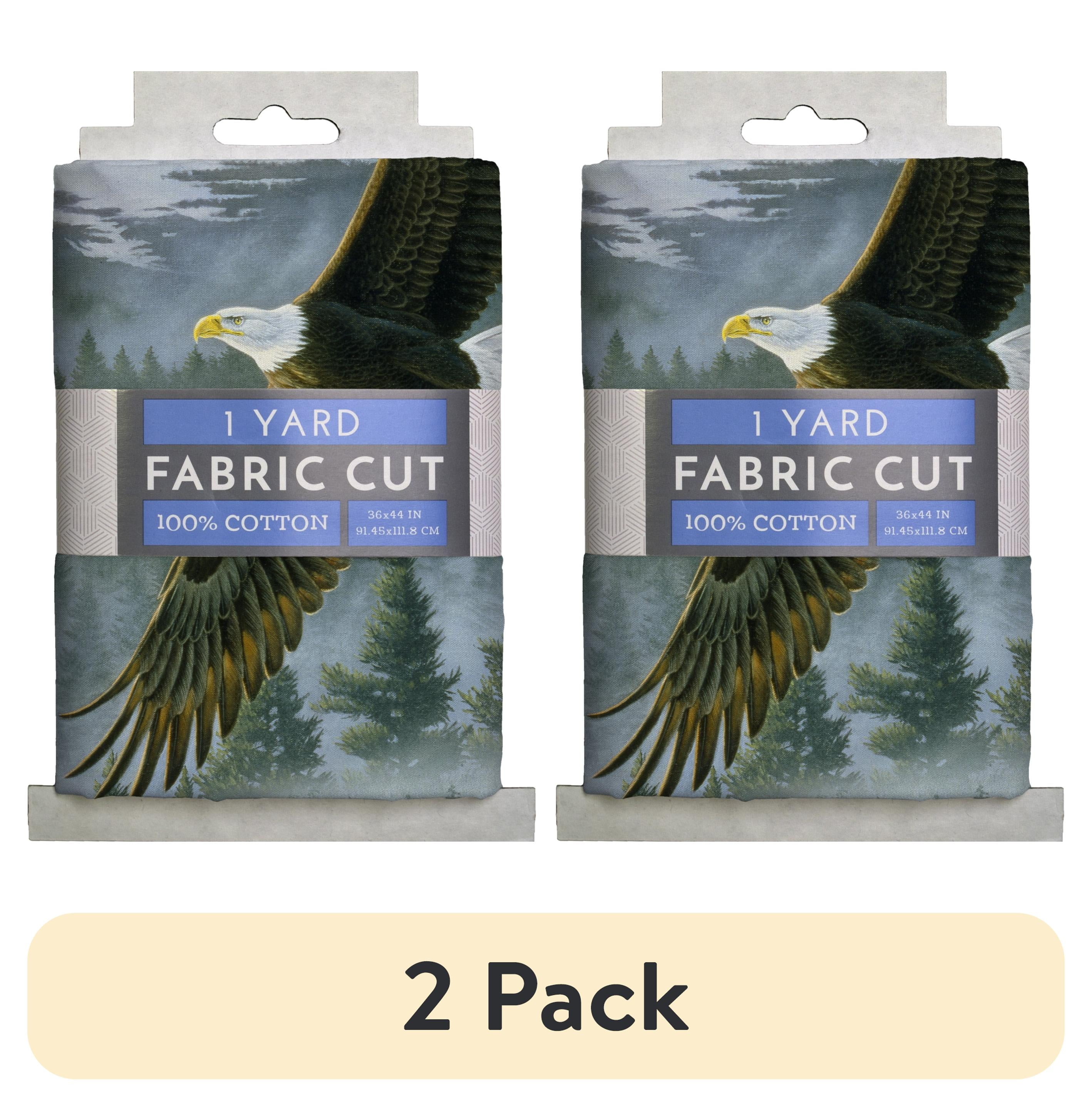 (2 pack) David Textiles 44" 1 Yard Cotton Eagle Soaring Along the Shore ...