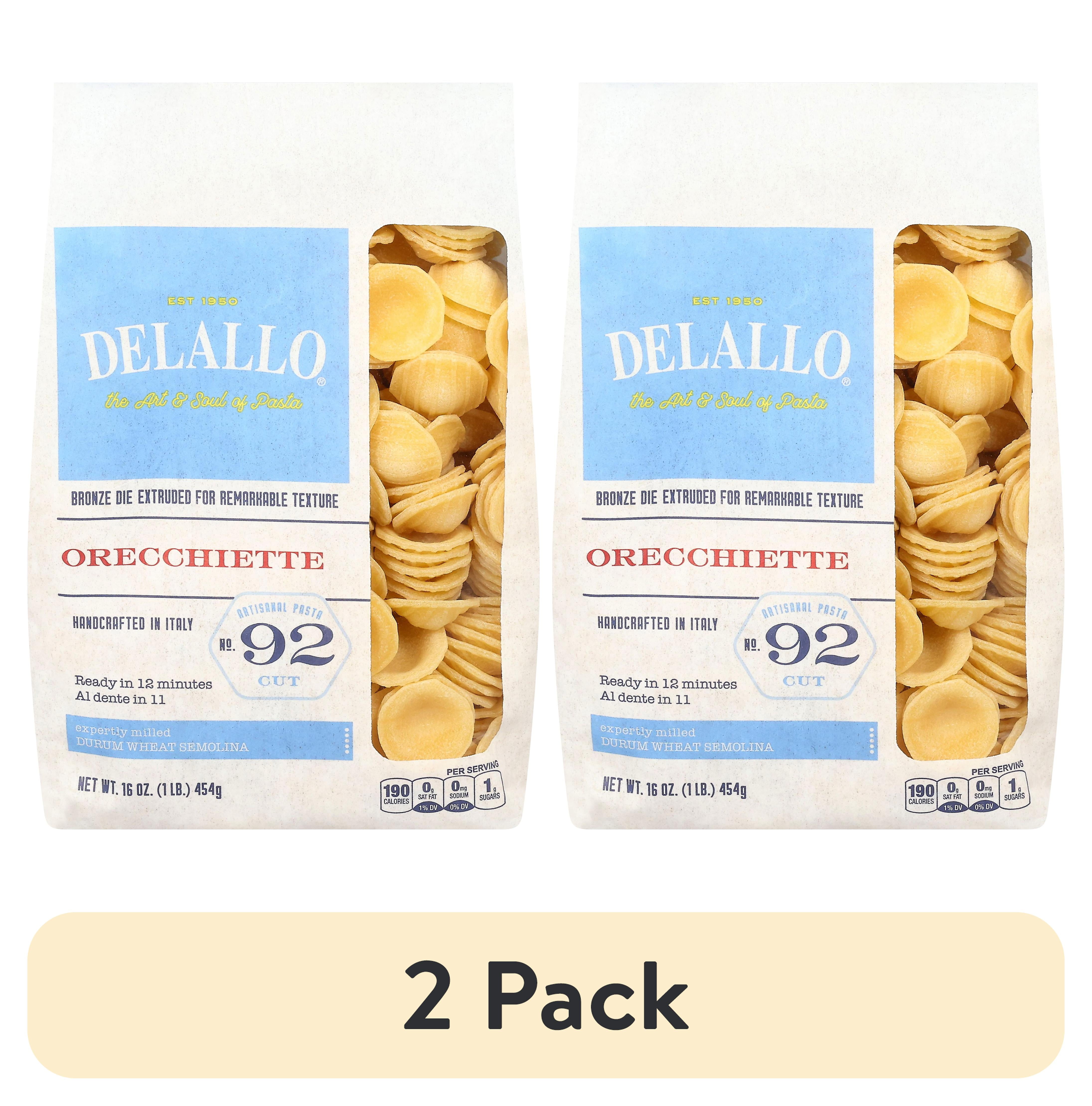 (2 pack) DeLallo Orecchiette Pasta, Made in Italy, Non-GMO, 16 oz Bag ...
