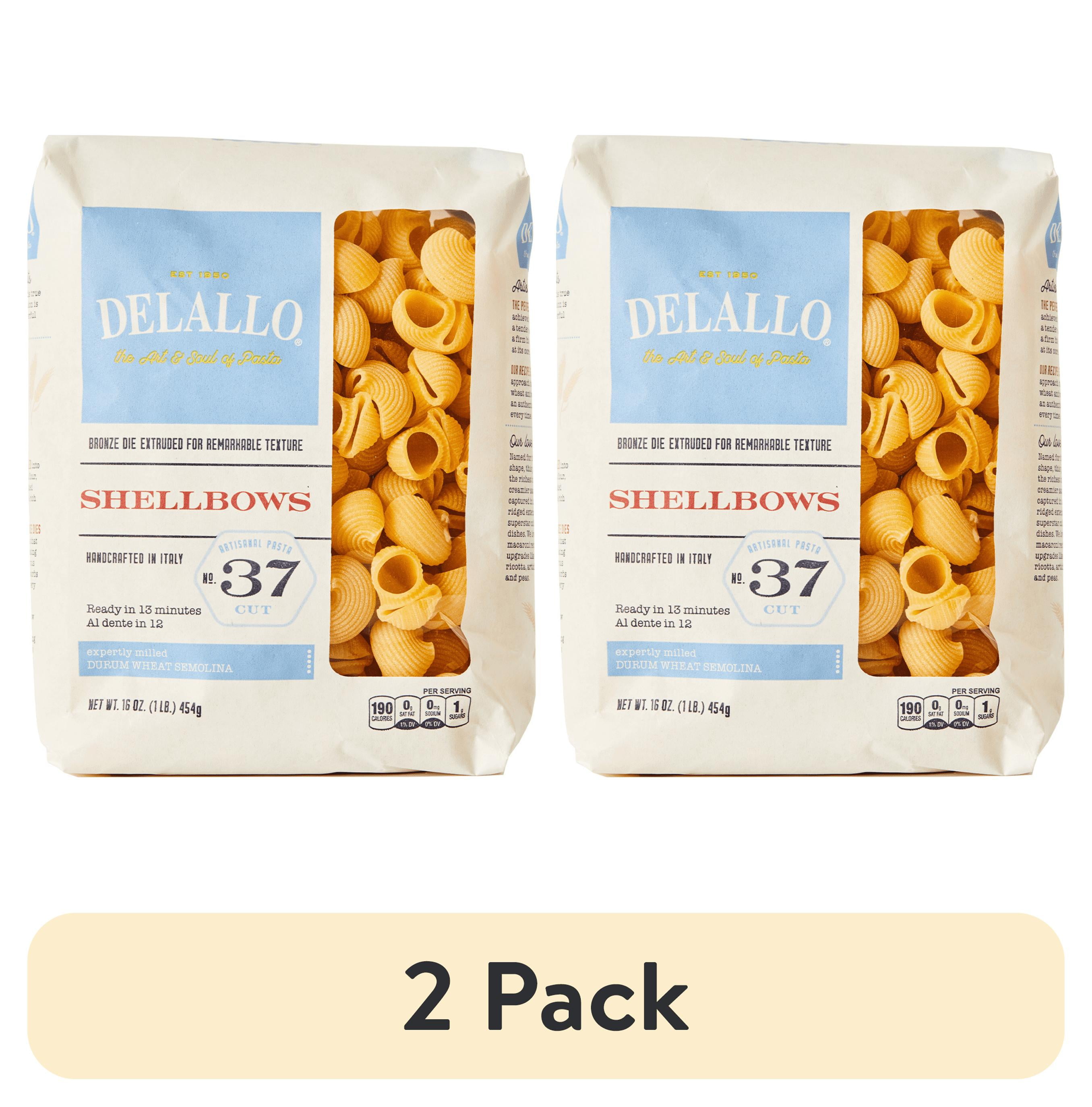 (2 pack) DeLallo Shellbow Pasta, Made in Italy, Non-GMO, 16 oz Bag ...