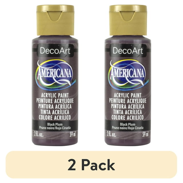 (2 pack) DecoArt Americana Acrylic Color, 2 oz., Black Plum - Walmart.com