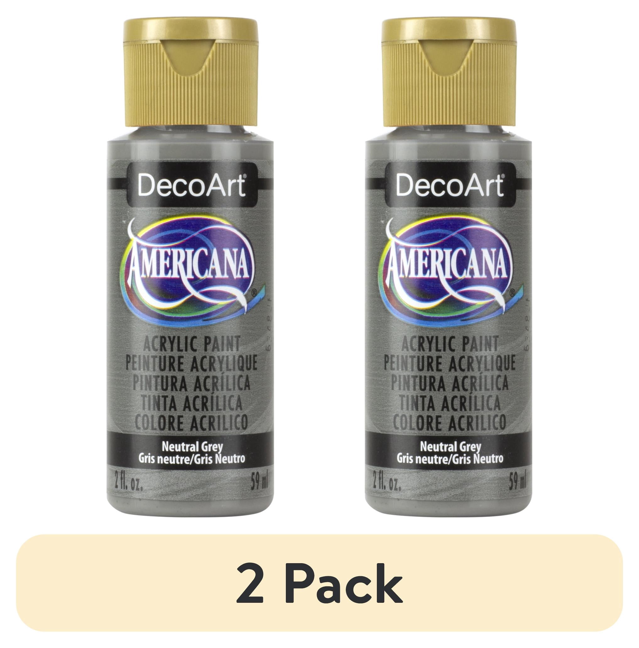 (2 pack) DecoArt Americana Acrylic Color, 2 oz., Neutral Gray - Walmart.com