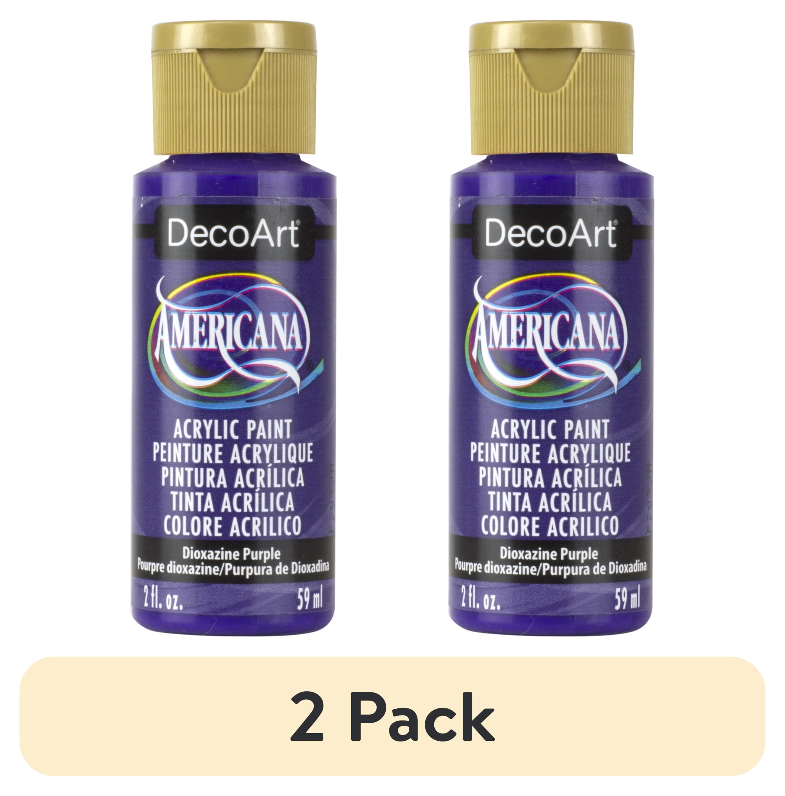 (2 pack) DecoArt Americana Acrylic Paint, 2 oz., Dioxazine Purple (Semi ...