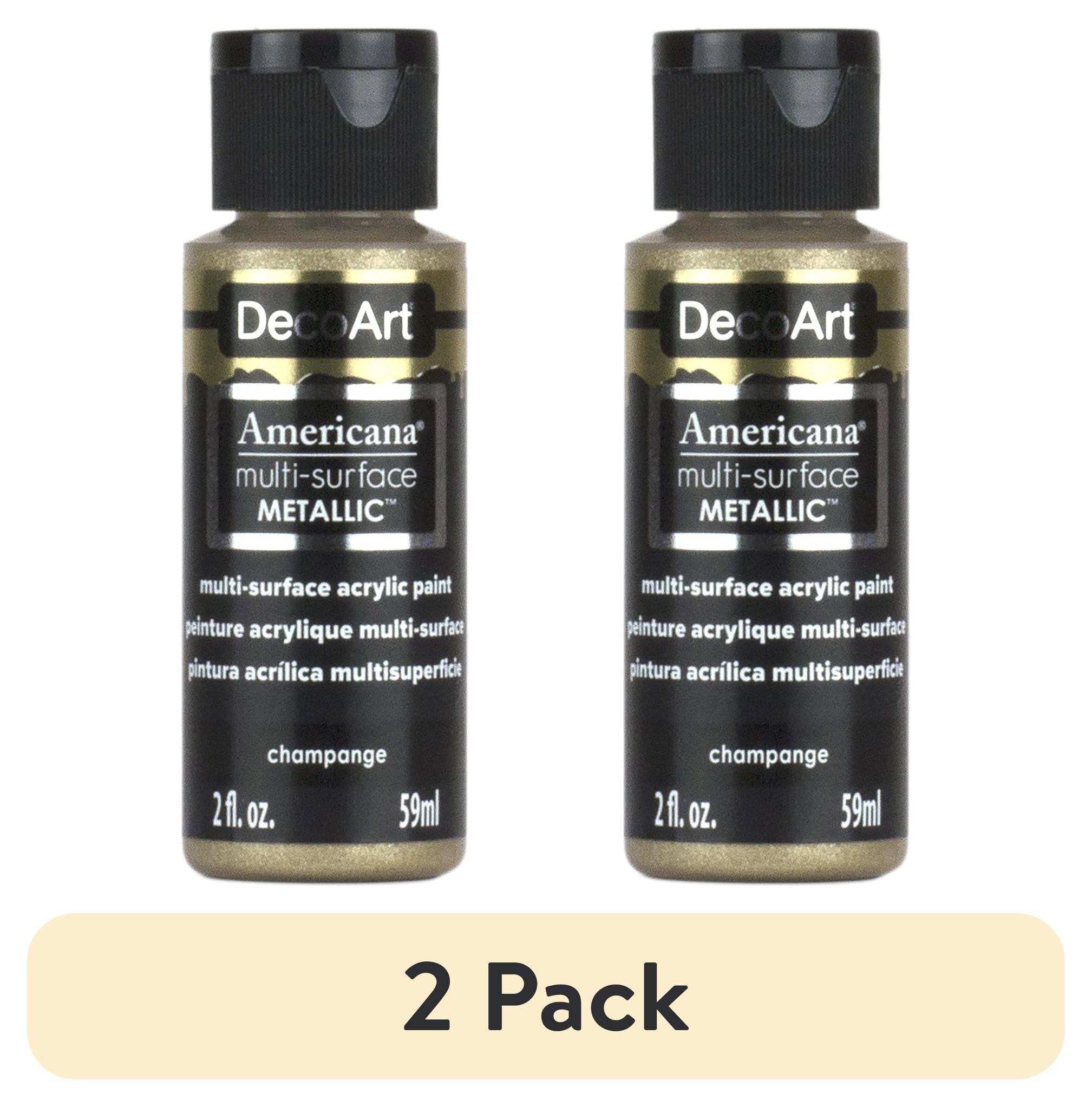 (2 pack) DecoArt a Multi-Surface Acrylic Color, 2 oz., Metallic ...