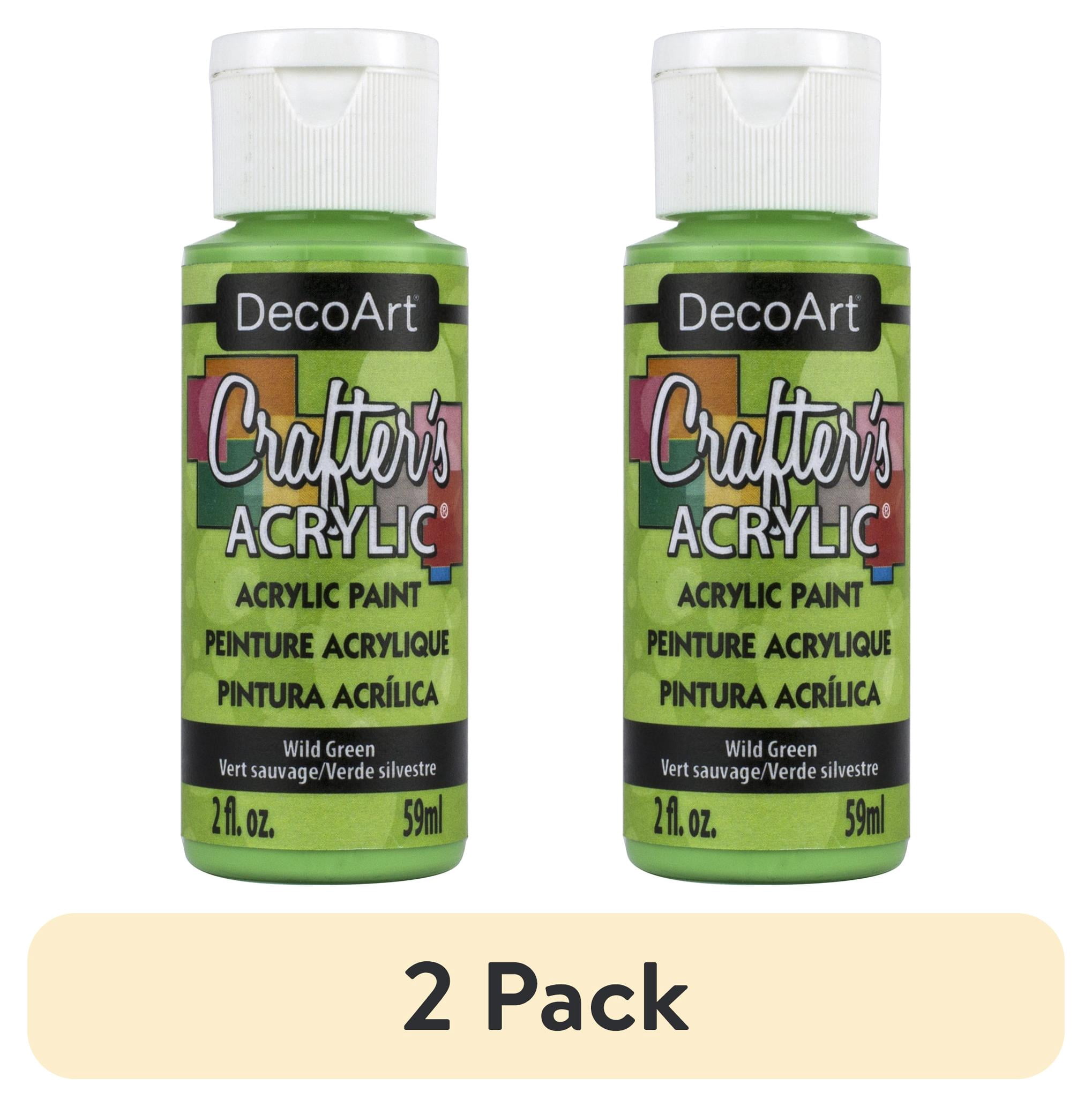(2 pack) DecoArt Crafter's Acrylic Paint, 2 oz., Wild Green - Walmart.com