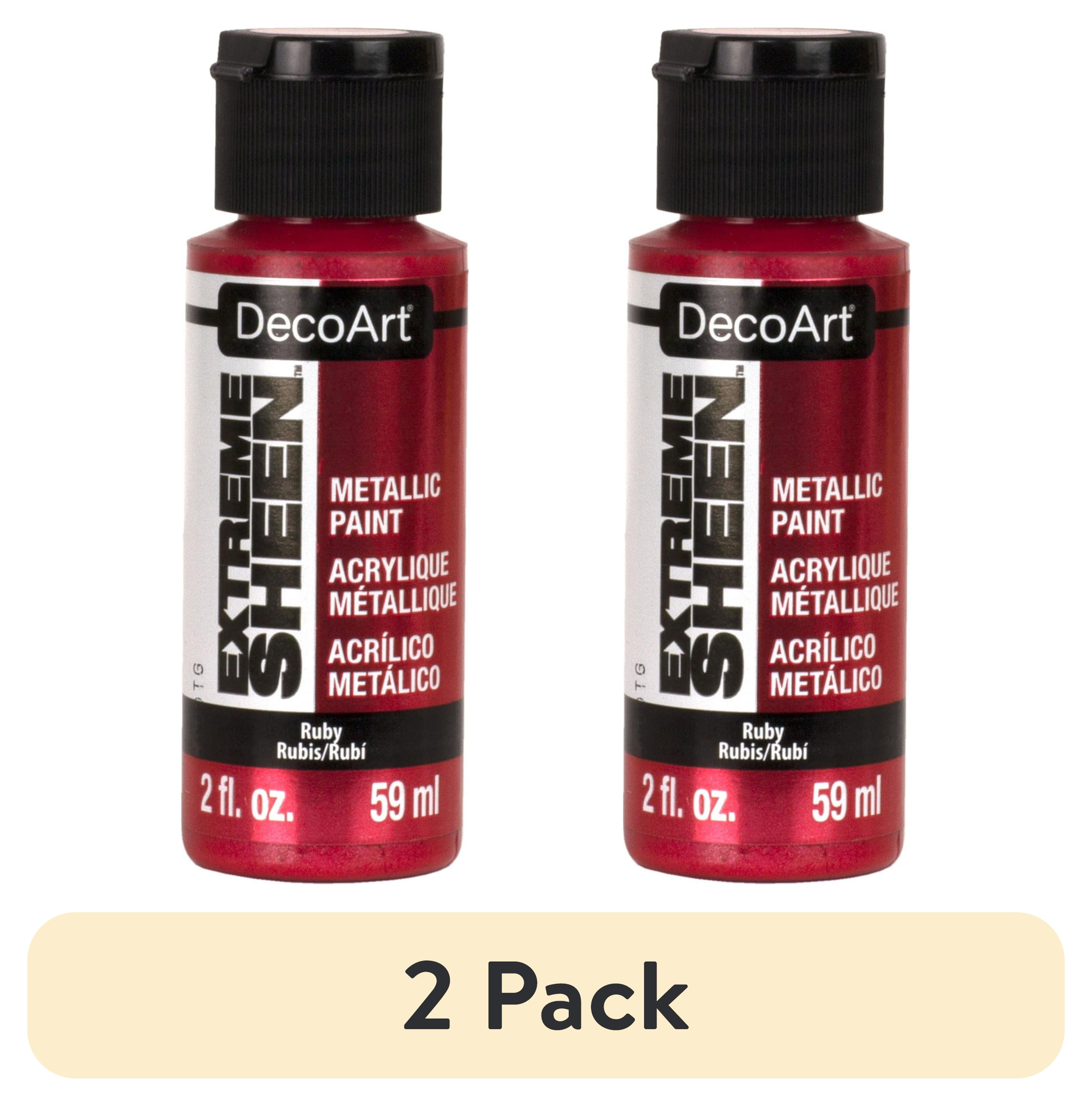 (2 pack) DecoArt Extreme Sheen Paint 2oz-Ruby - Walmart.com