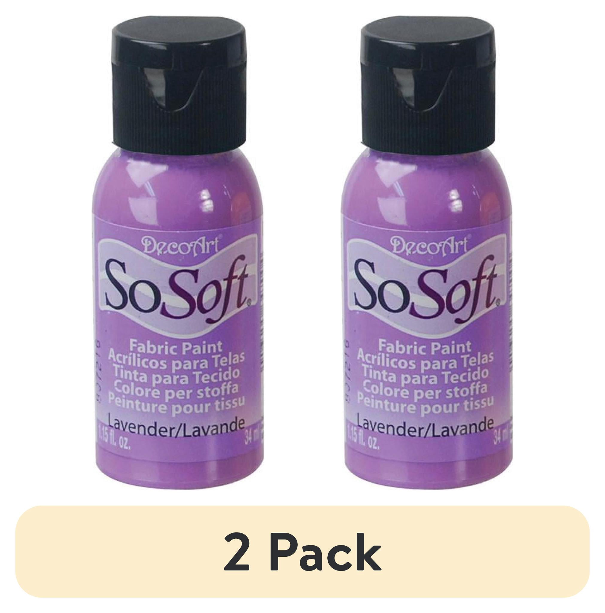 (2 pack) DecoArt SoSoft Fabric Acrylic Paint 1oz-Lavender - Walmart.com